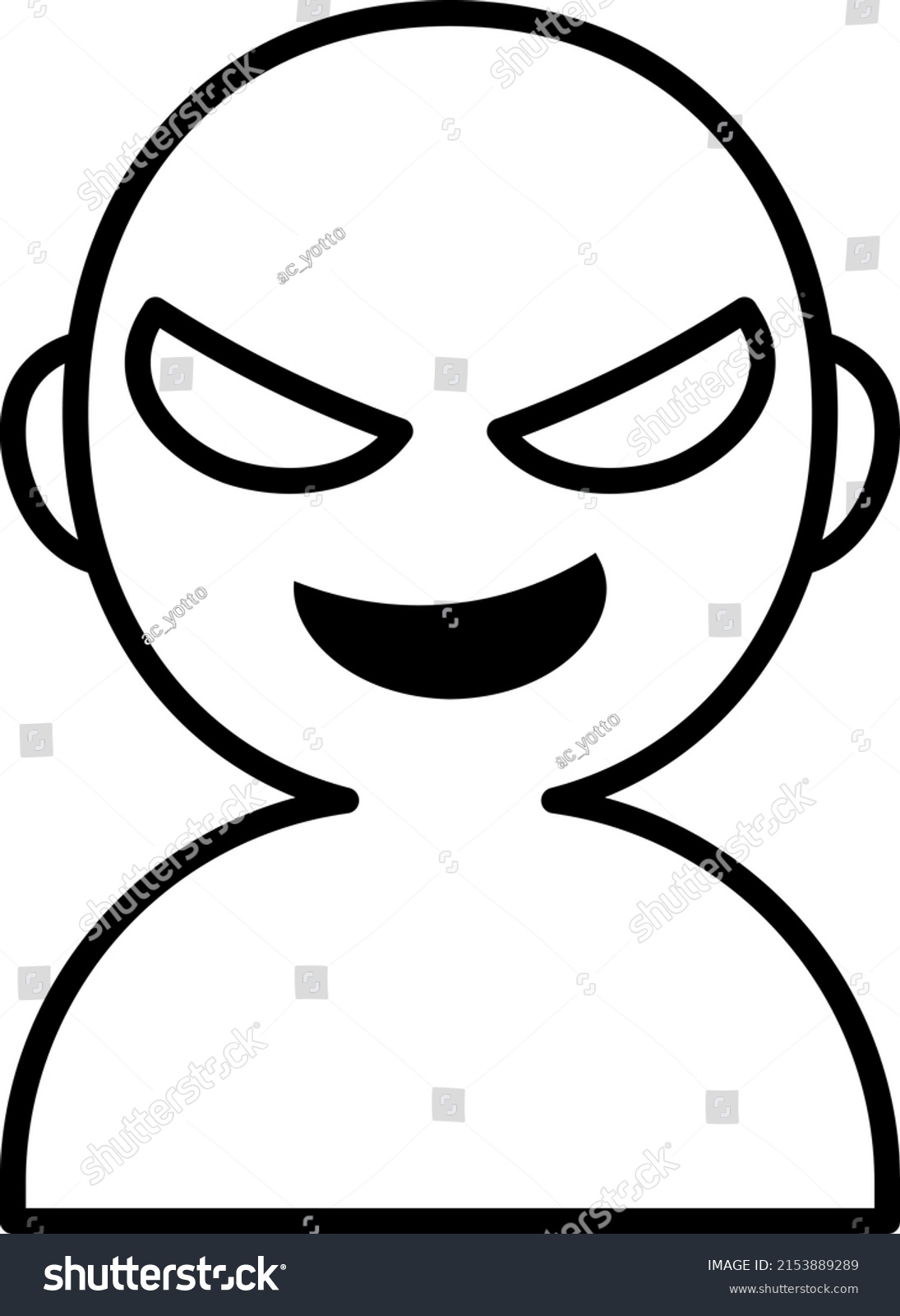 Bad Face Guy Isolated Vector Illustration Stock Vector (Royalty Free ...