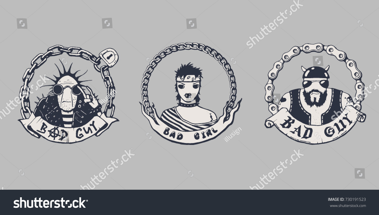 Bad Guys Stock Vector (Royalty Free) 730191523 | Shutterstock