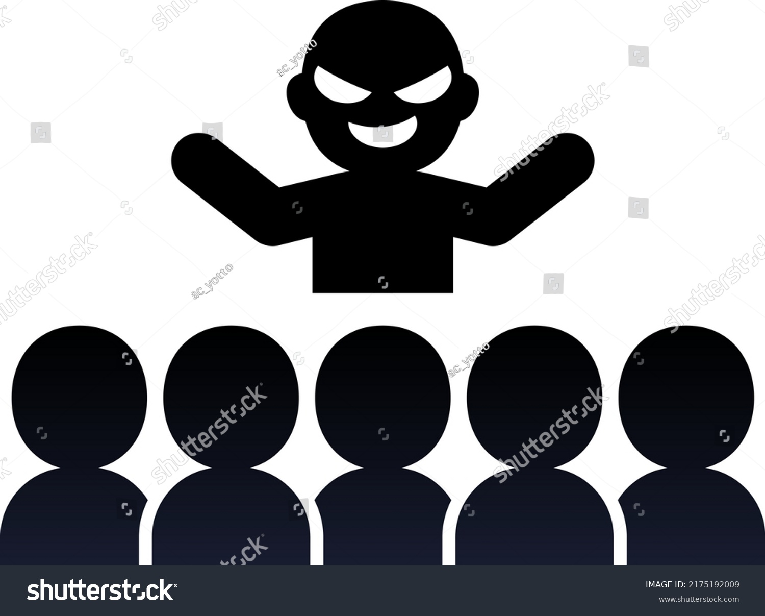 Bad Person Spreading Information Isolated Vector Stock Vector (Royalty ...