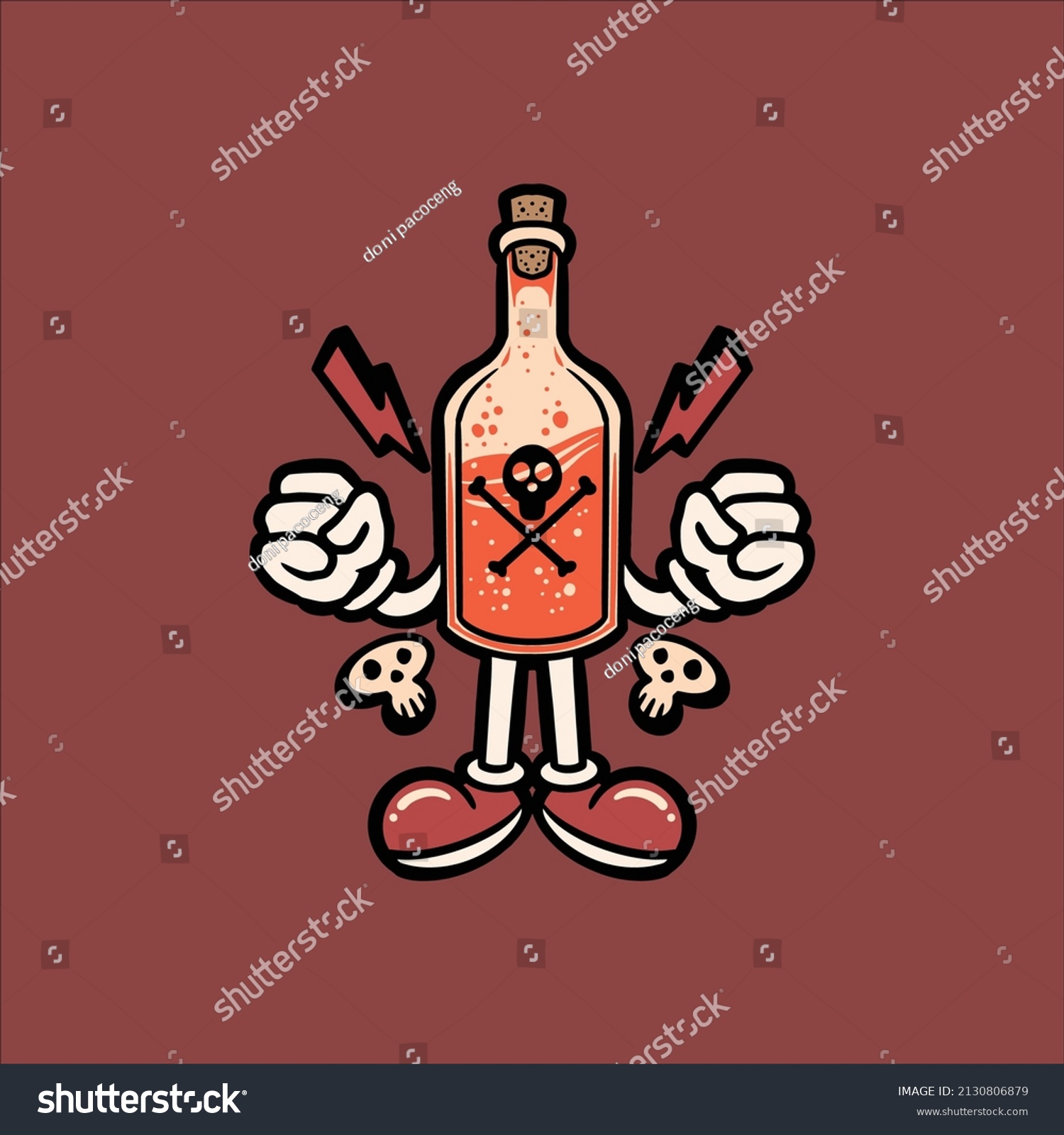 Bad Poison Cartoon Vector Design Stock Vector (Royalty Free) 2130806879 ...