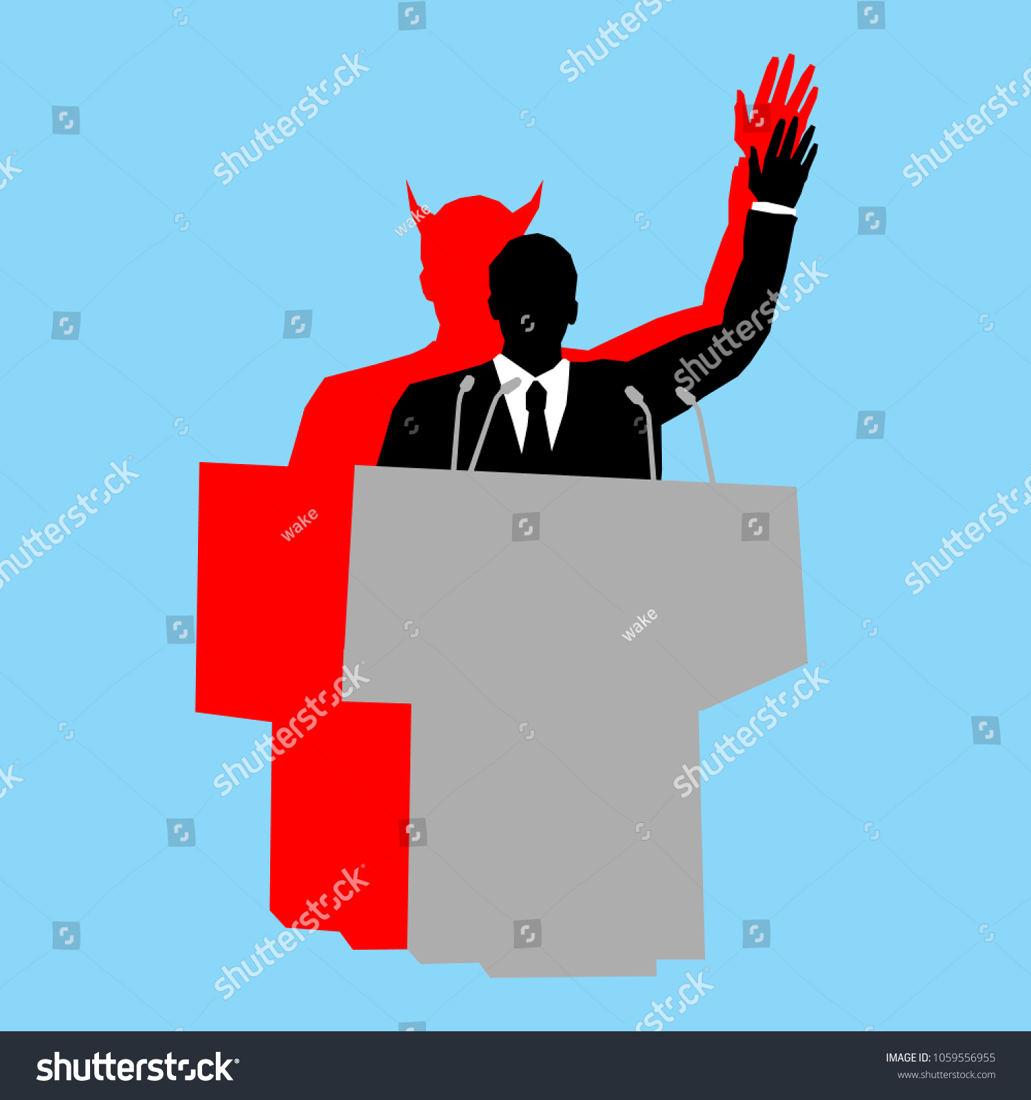 Bad Politician Vector Stock Vector (Royalty Free) 1059556955
