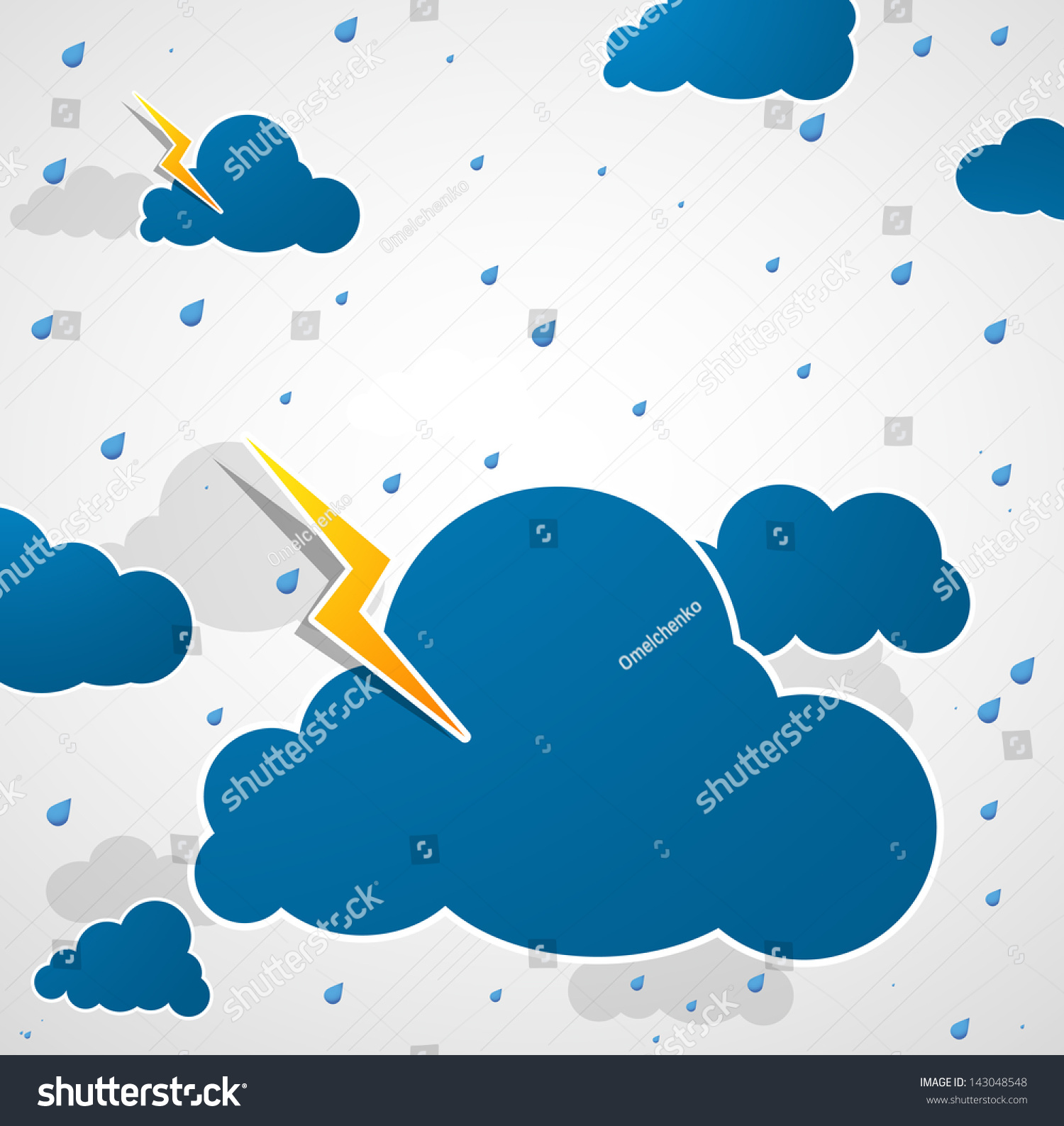 Bad Weather Blue Sky Background: vector de stock (libre de regalías ...