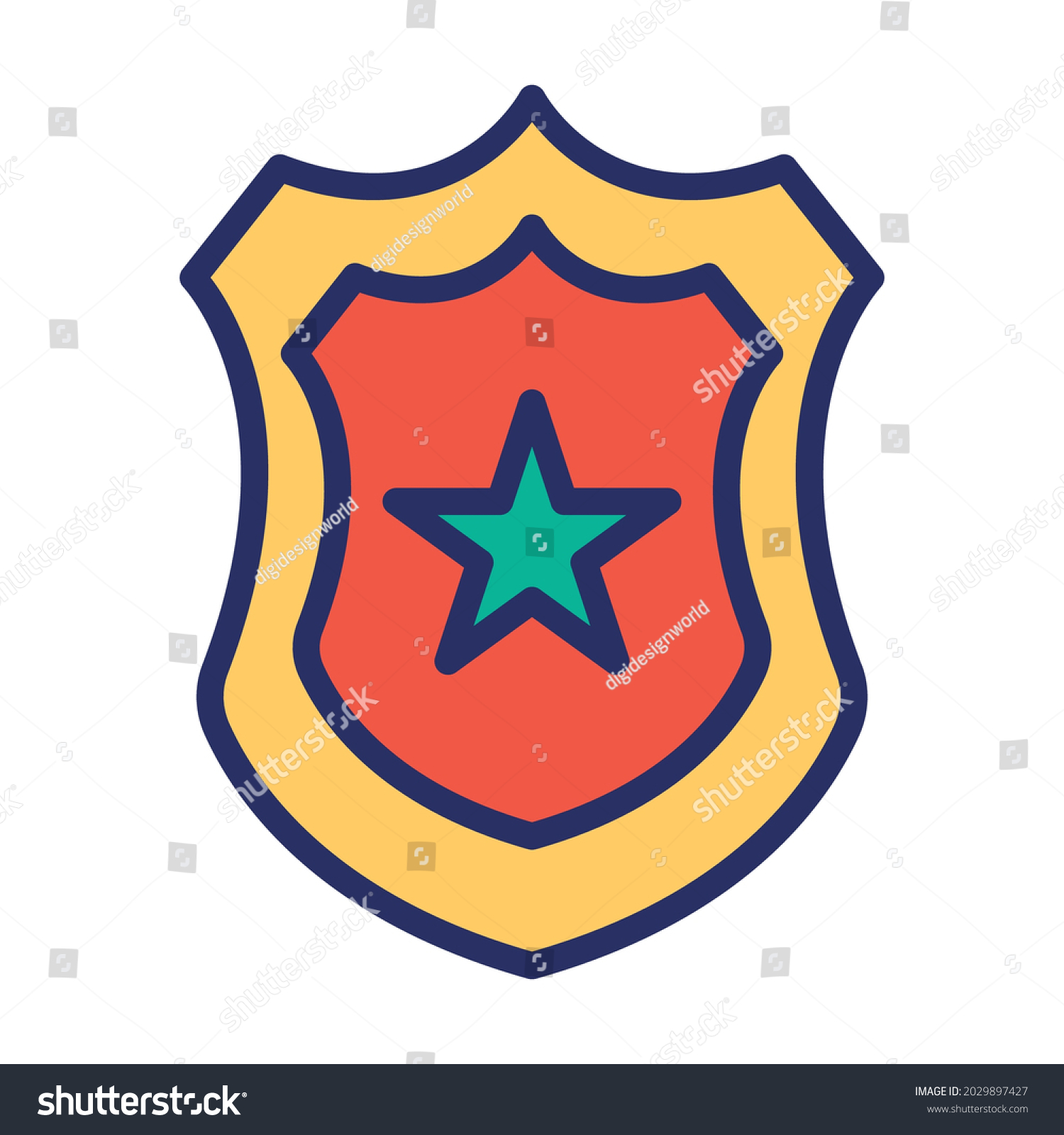 Badge Fill Inside Vector Icon Which Stock Vector (Royalty Free ...