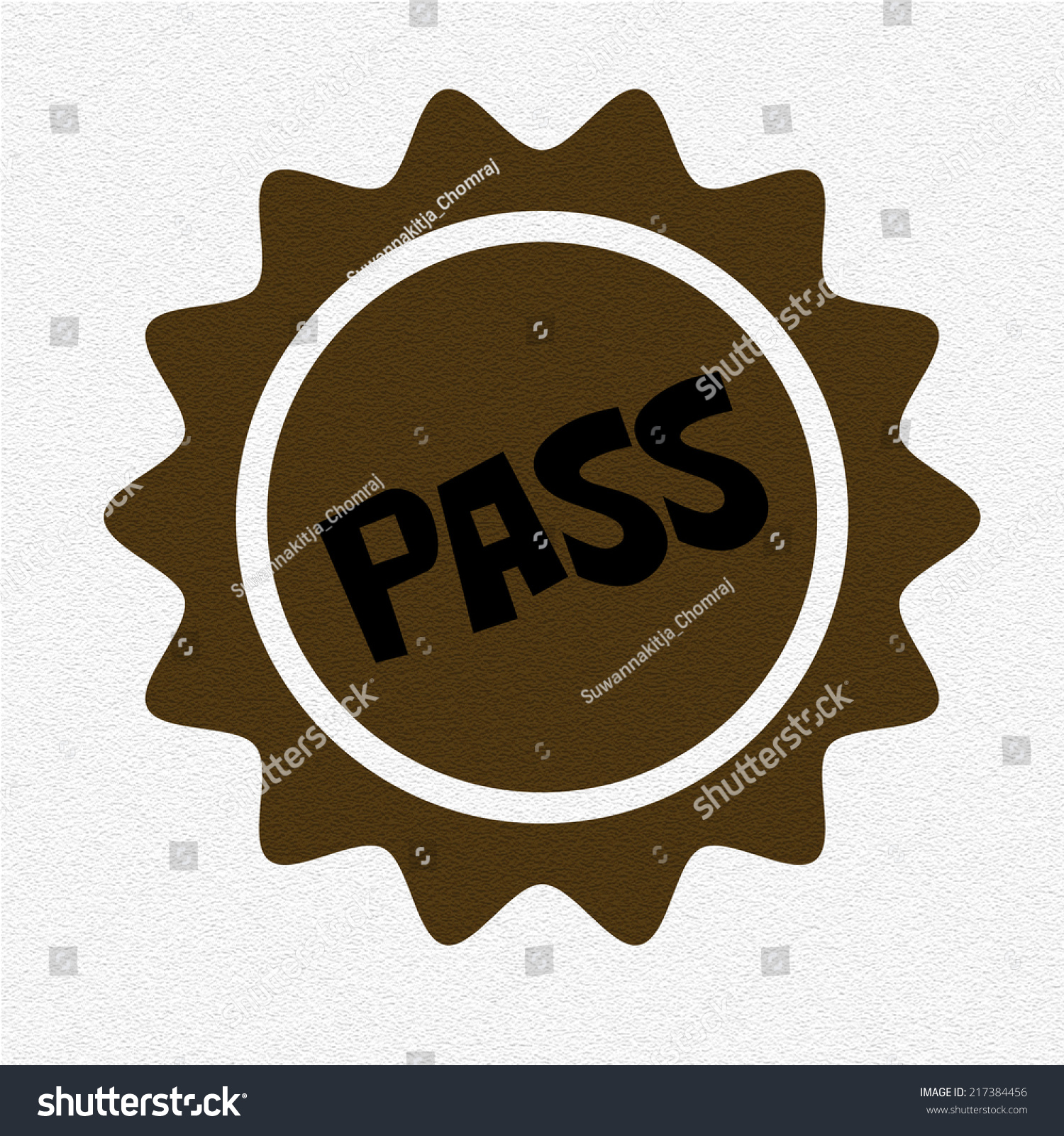 Badge Pass On Note Paper Background Stock Vector (Royalty Free ...