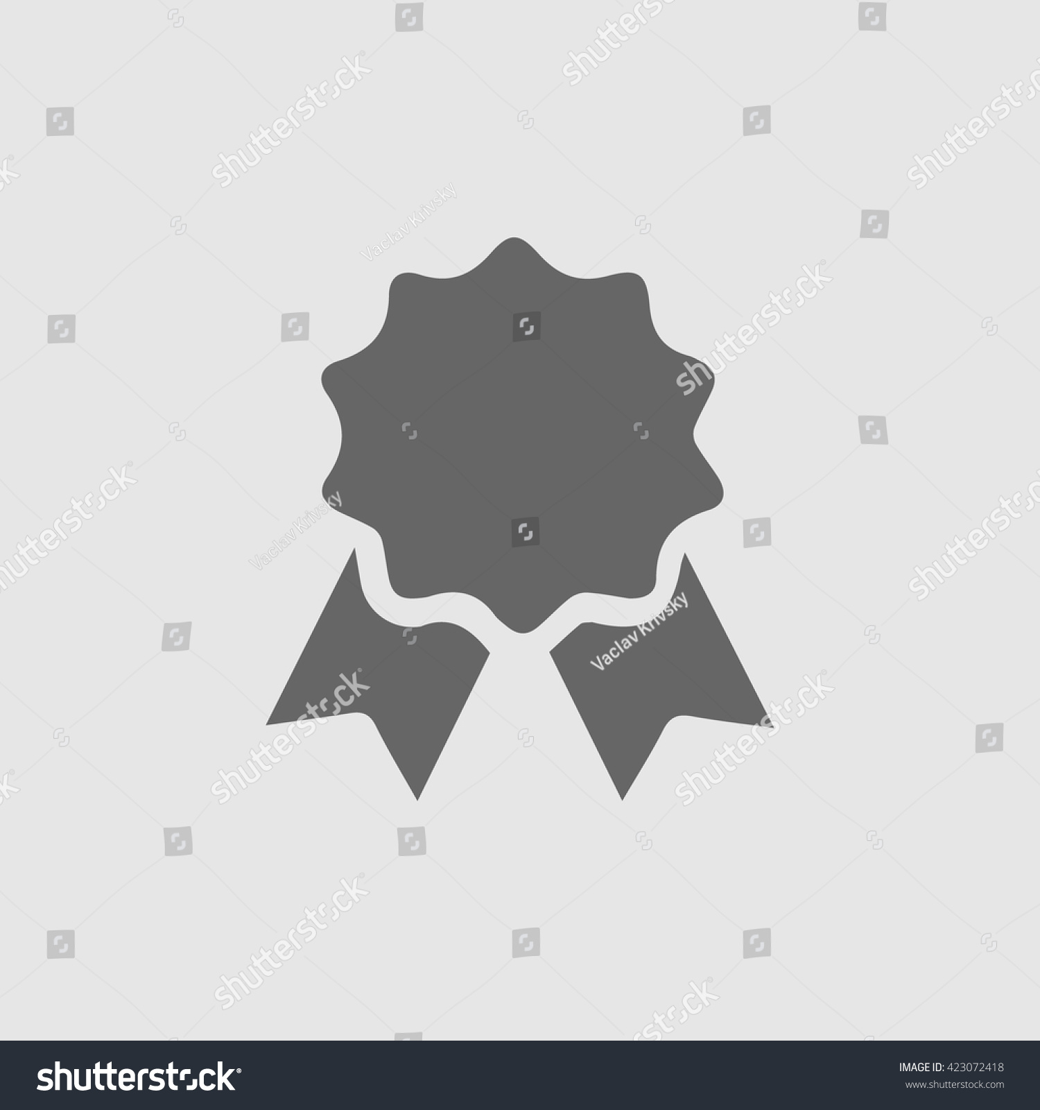 Badge Ribbons Vector Certificate Vector Icon: เวกเตอร์สต็อก (ปลอดค่า ...