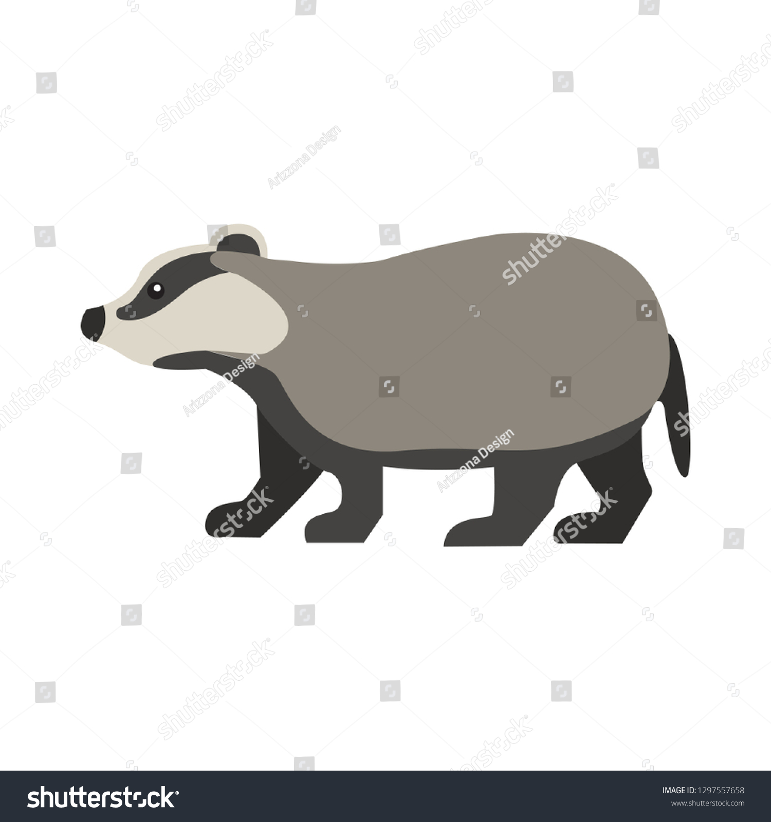 Badger Emoji Vector Stock Vector (Royalty Free) 1297557658 | Shutterstock