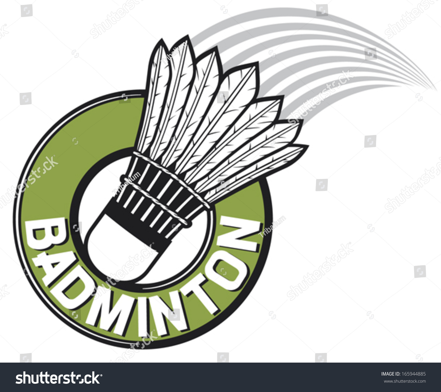 Badminton Label Stock Vector (Royalty Free) 165944885 | Shutterstock