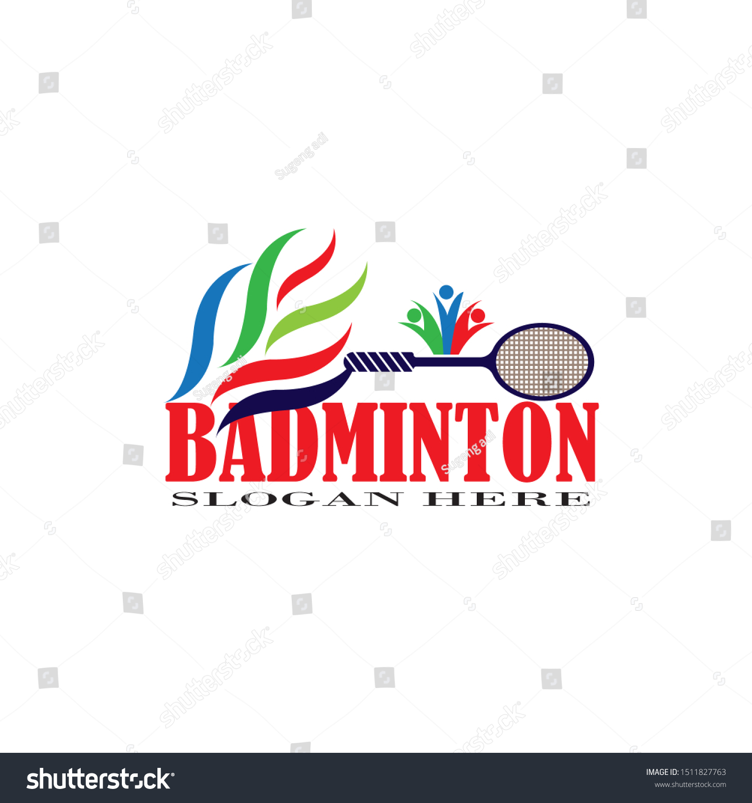 Badminton Logo Design Template Vector Stock Vector (Royalty Free ...