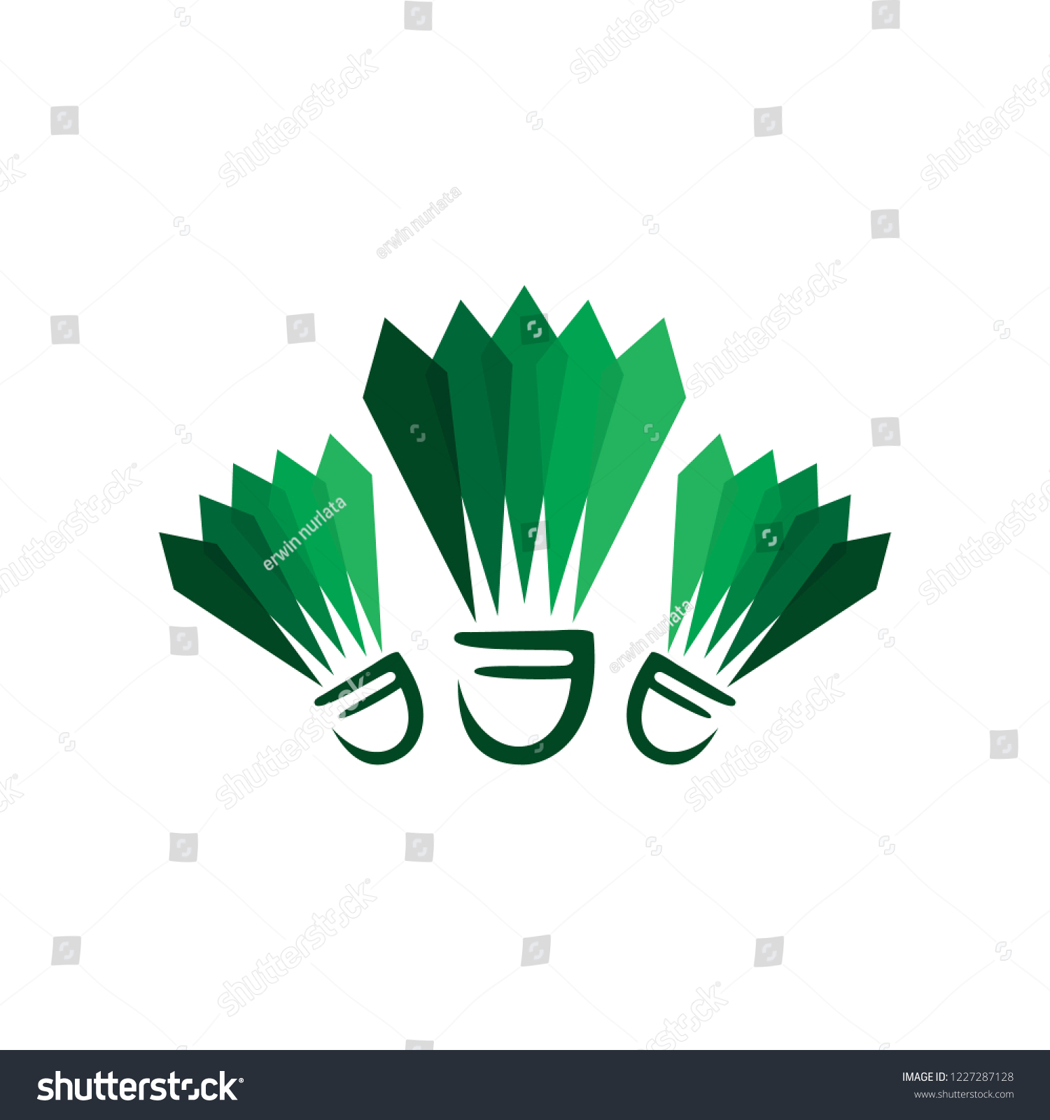 Badminton Logo Icon Template Stock Vector (Royalty Free) 1227287128