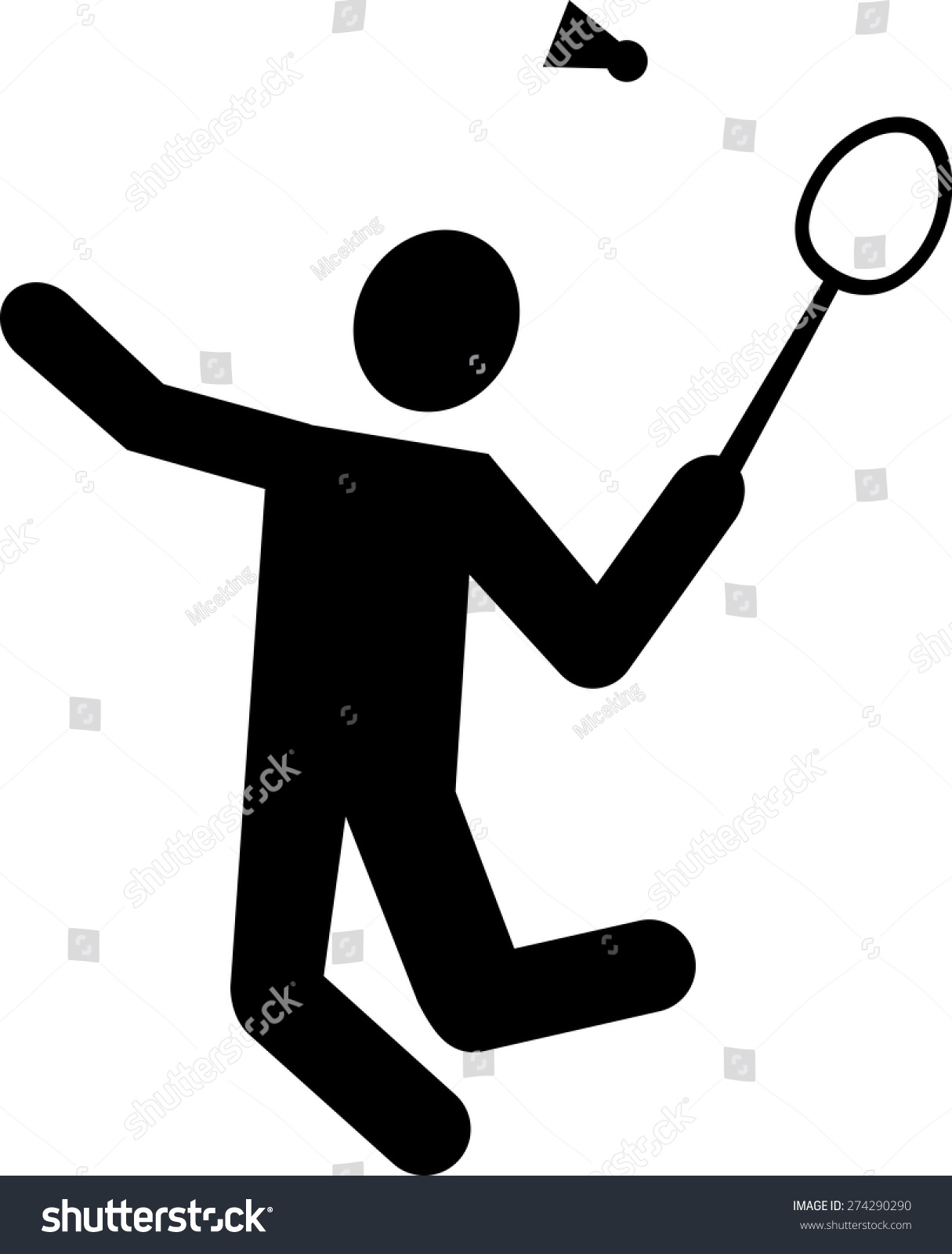 Badminton Pictogram Stock Vector (Royalty Free) 274290290