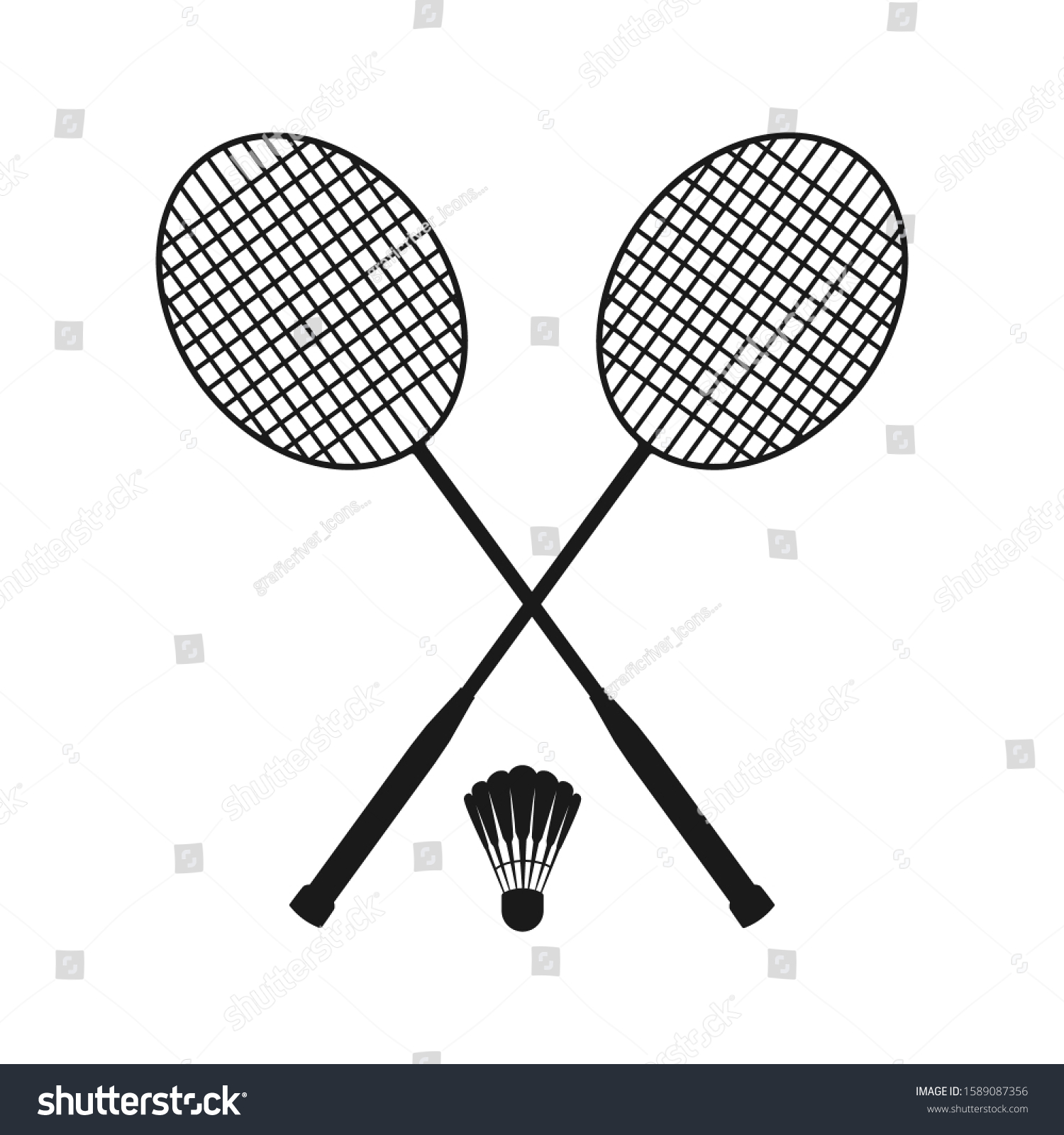 Badminton Rackets Vector Icon Silhouette Club : image vectorielle de ... Badminton Rackets Vector Icon Silhouette Club : image vectorielle de ...