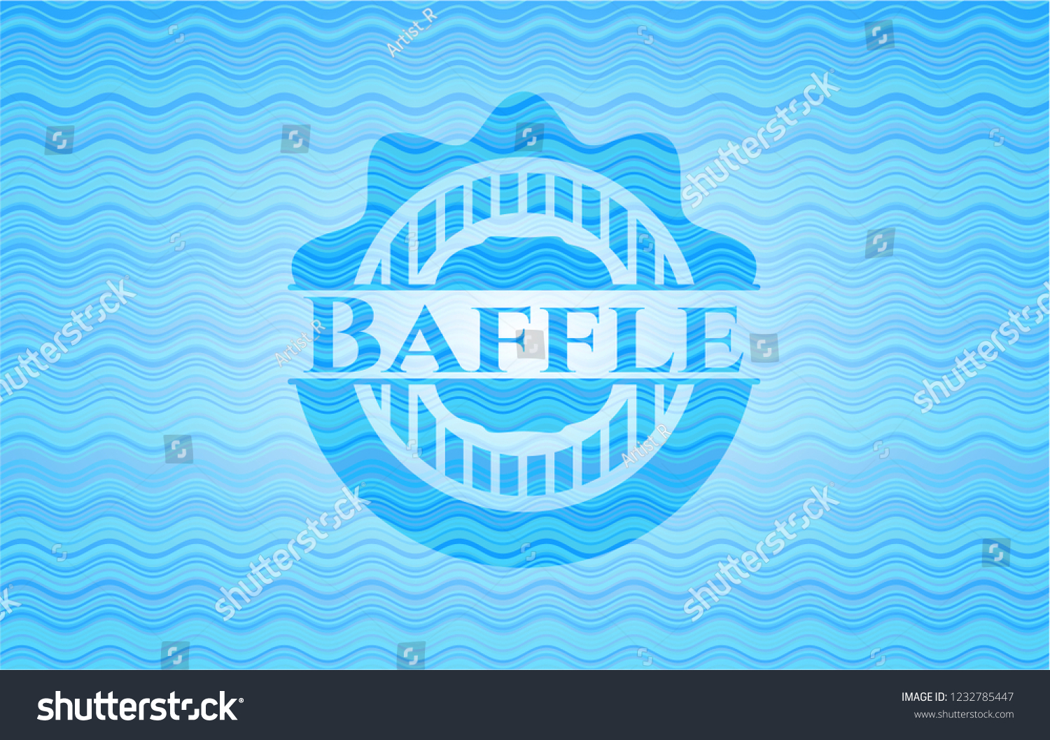 Baffle Water Concept Emblem Stock Vector (Royalty Free) 1232785447