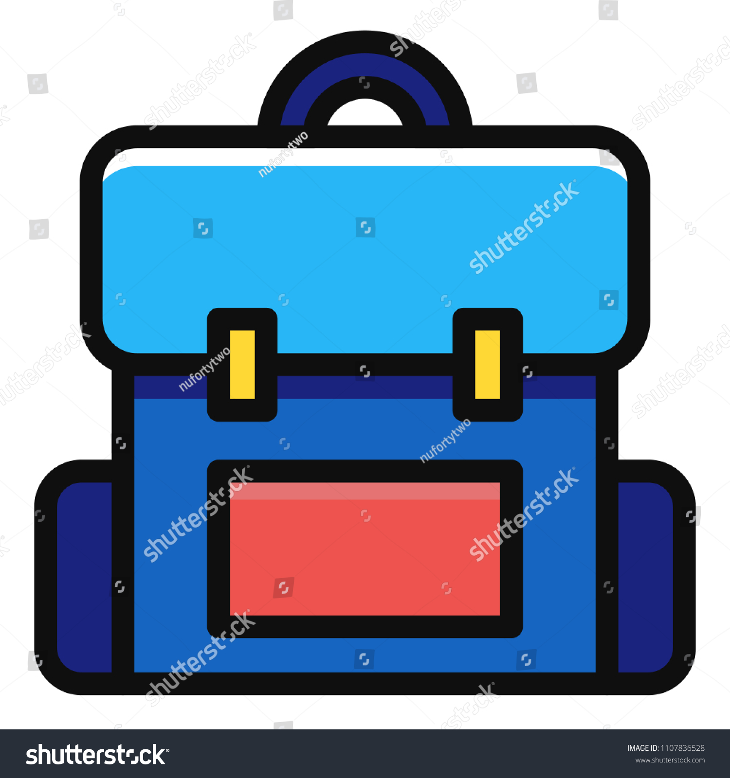 Bag Icon Logo Vector Backpack Stock Vector (Royalty Free) 1107836528 ...