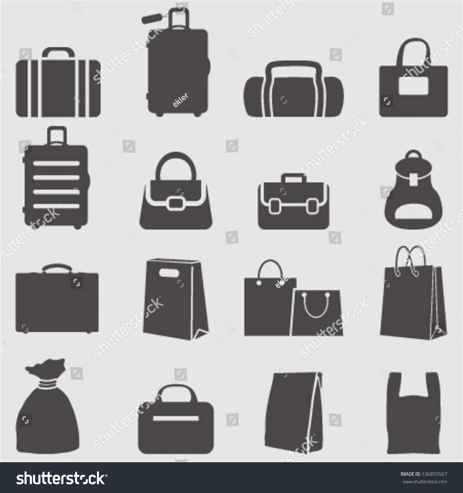 Bag symbol Images, Stock Photos & Vectors | Shutterstock