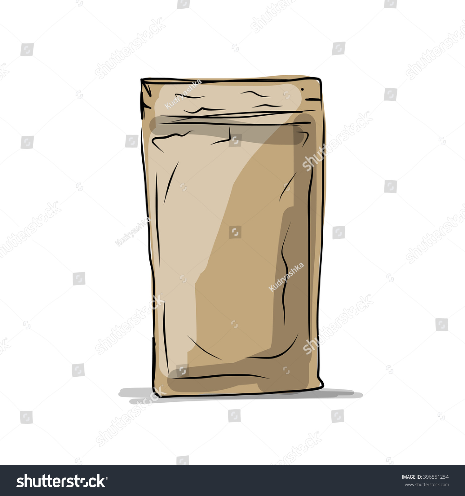Bag Packaging Sketch Your Design Stock Vector (Royalty Free) 396551254