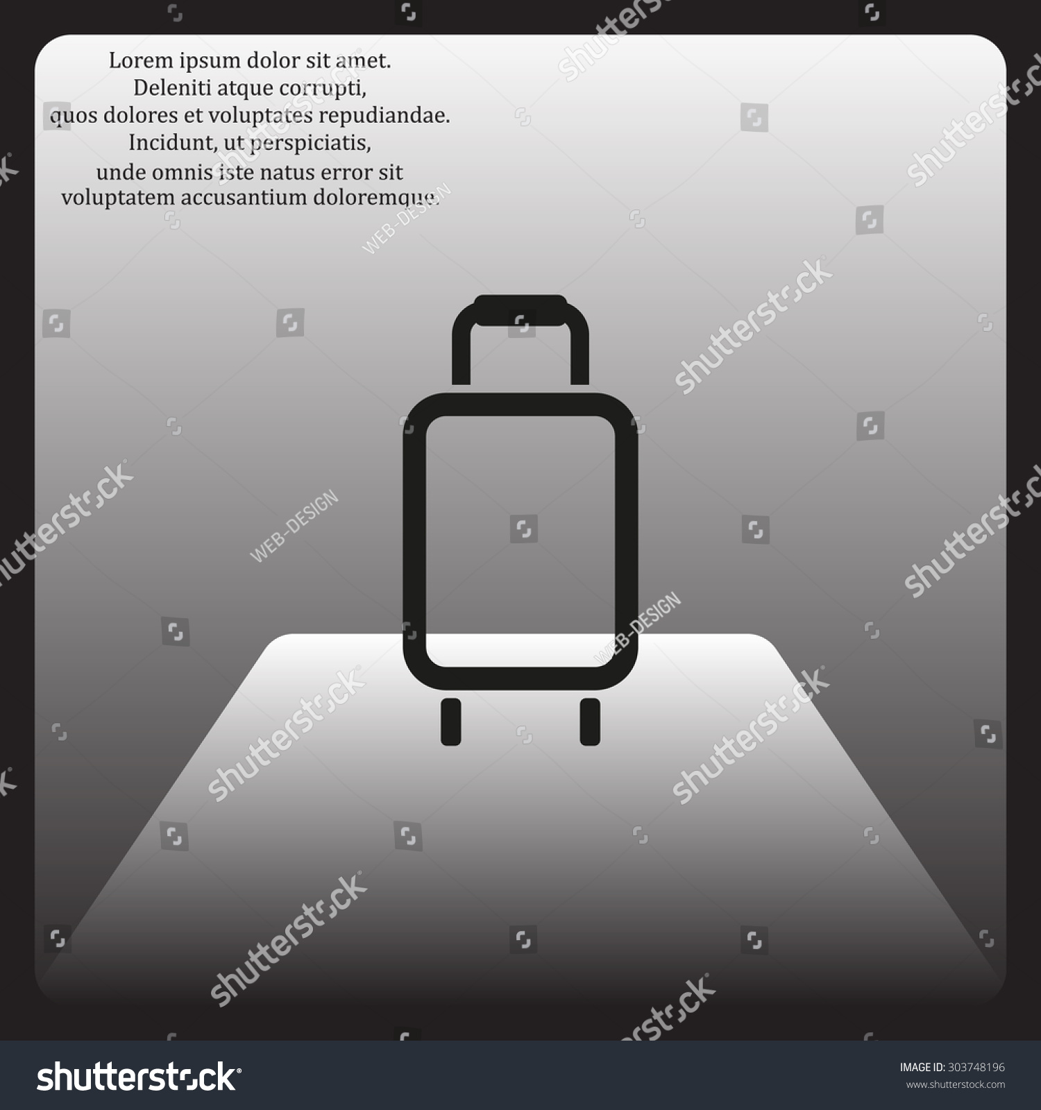 Baggage Icon Icon Vector Design Stock Vector (Royalty Free) 303748196 ...