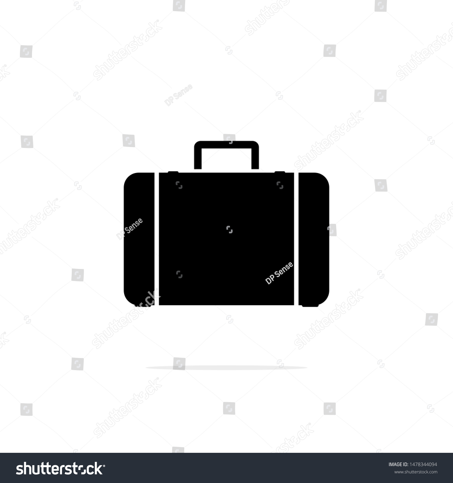 Baggage Icon Vector Isolated On White Stock Vector (Royalty Free ...
