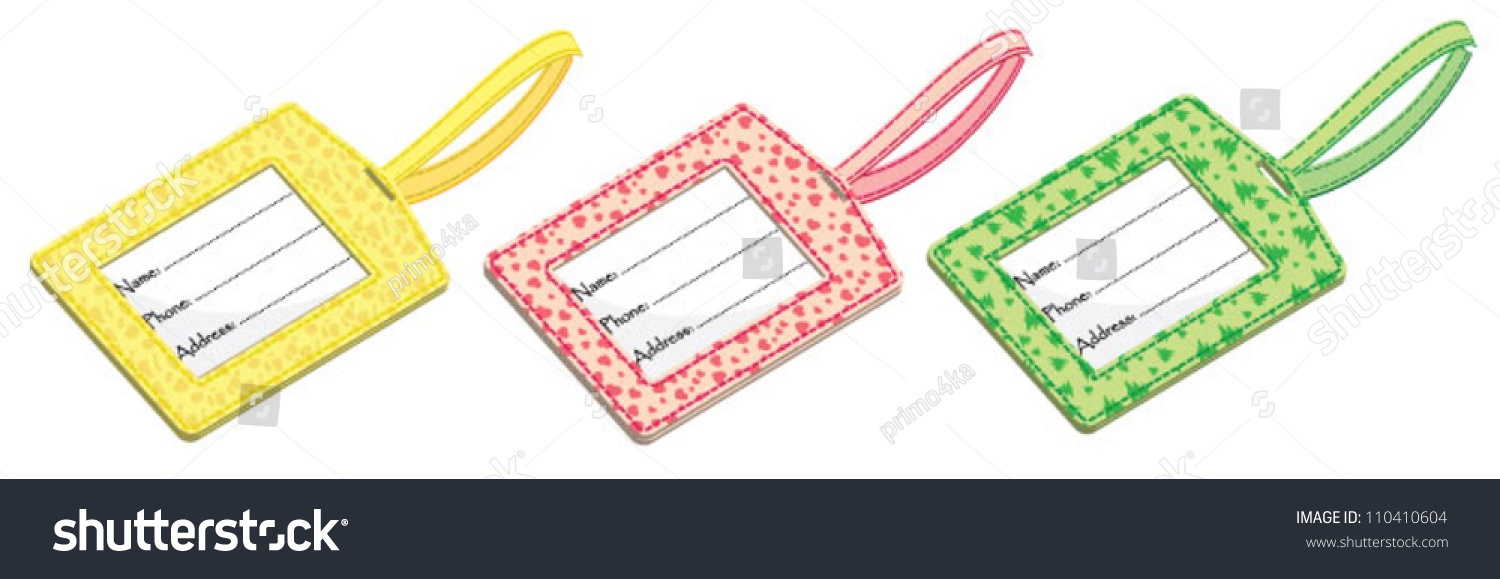 Baggage Tags Over White Background Stock Vector (Royalty Free ...