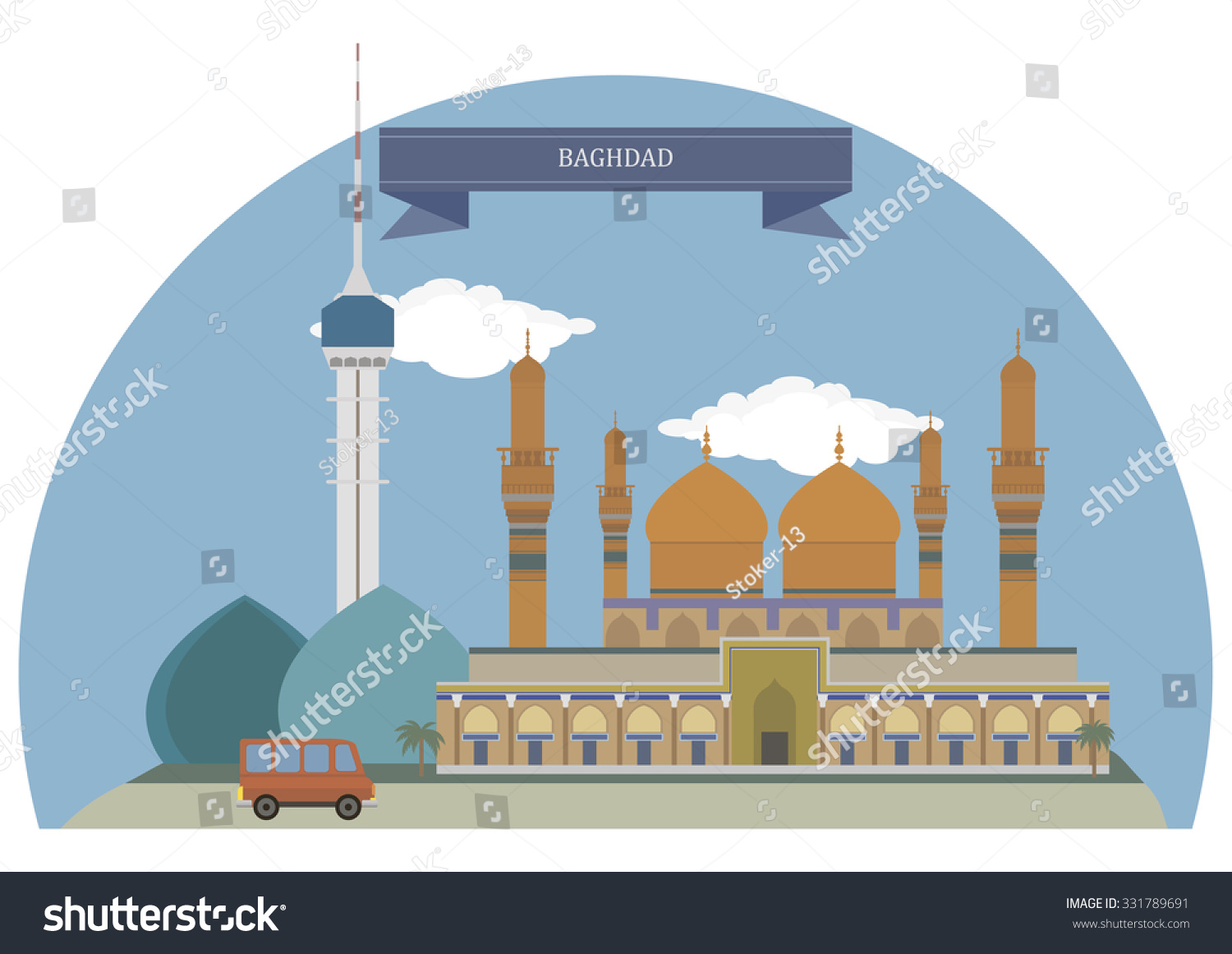 Baghdad Iraq Stock Vector (Royalty Free) 331789691