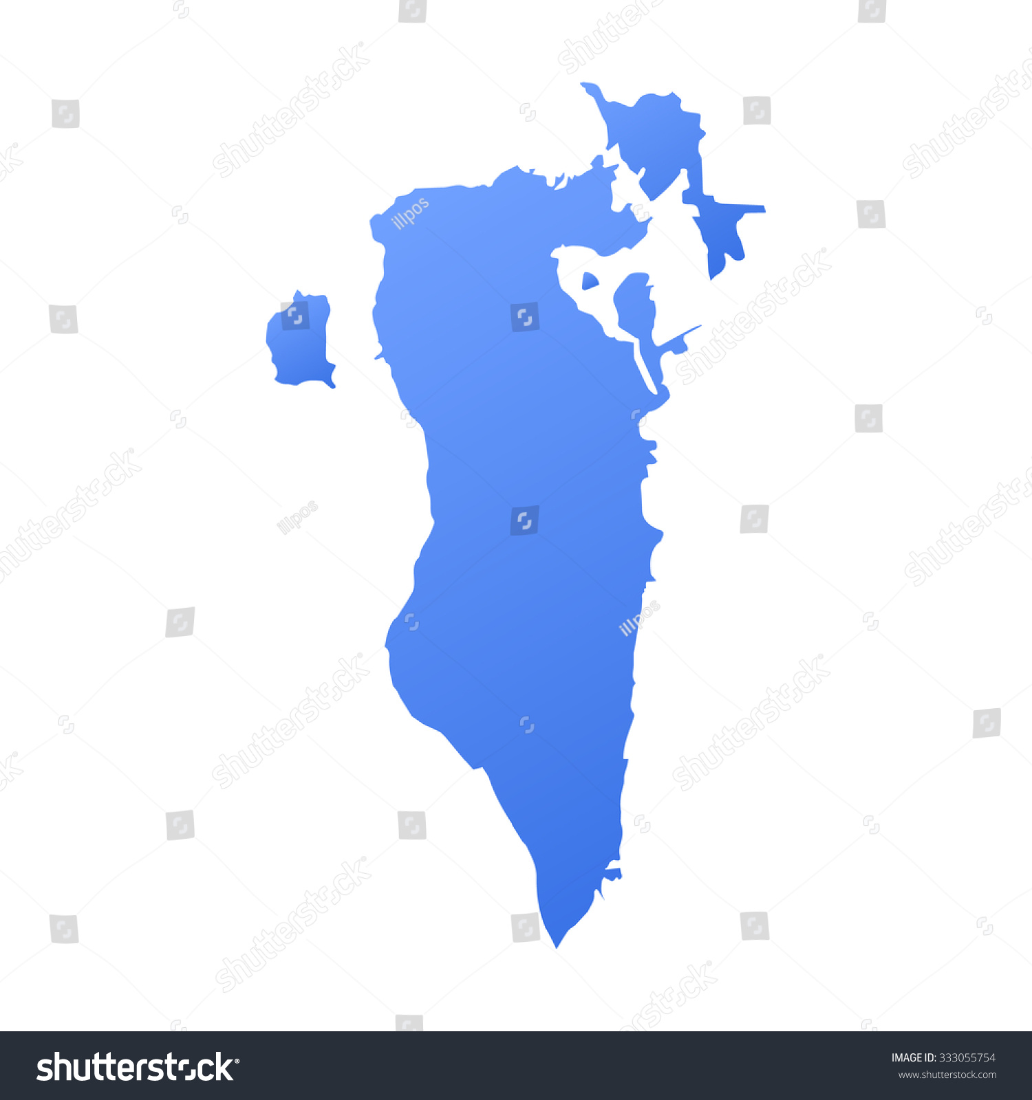 Bahrain Country Mapborder Stock Vector (Royalty Free) 333055754 ...