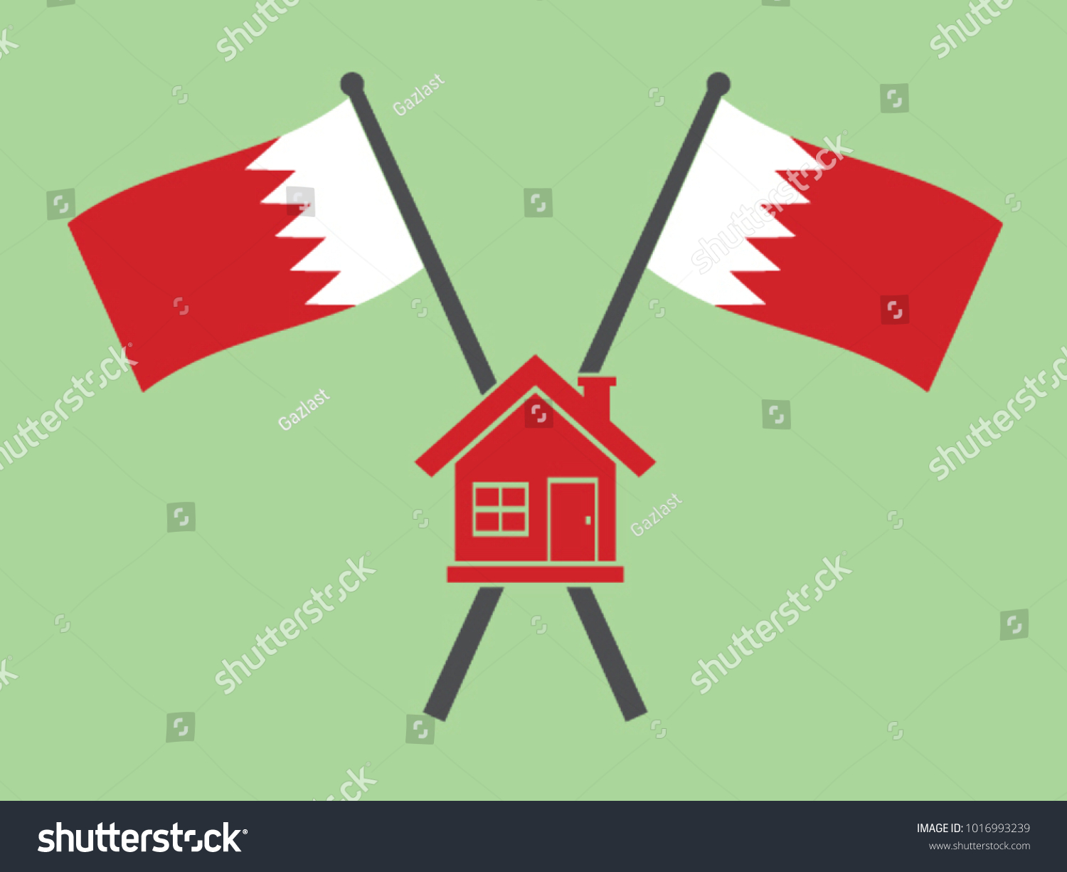 Bahrain Emblem House Stock Vector (Royalty Free) 1016993239 | Shutterstock