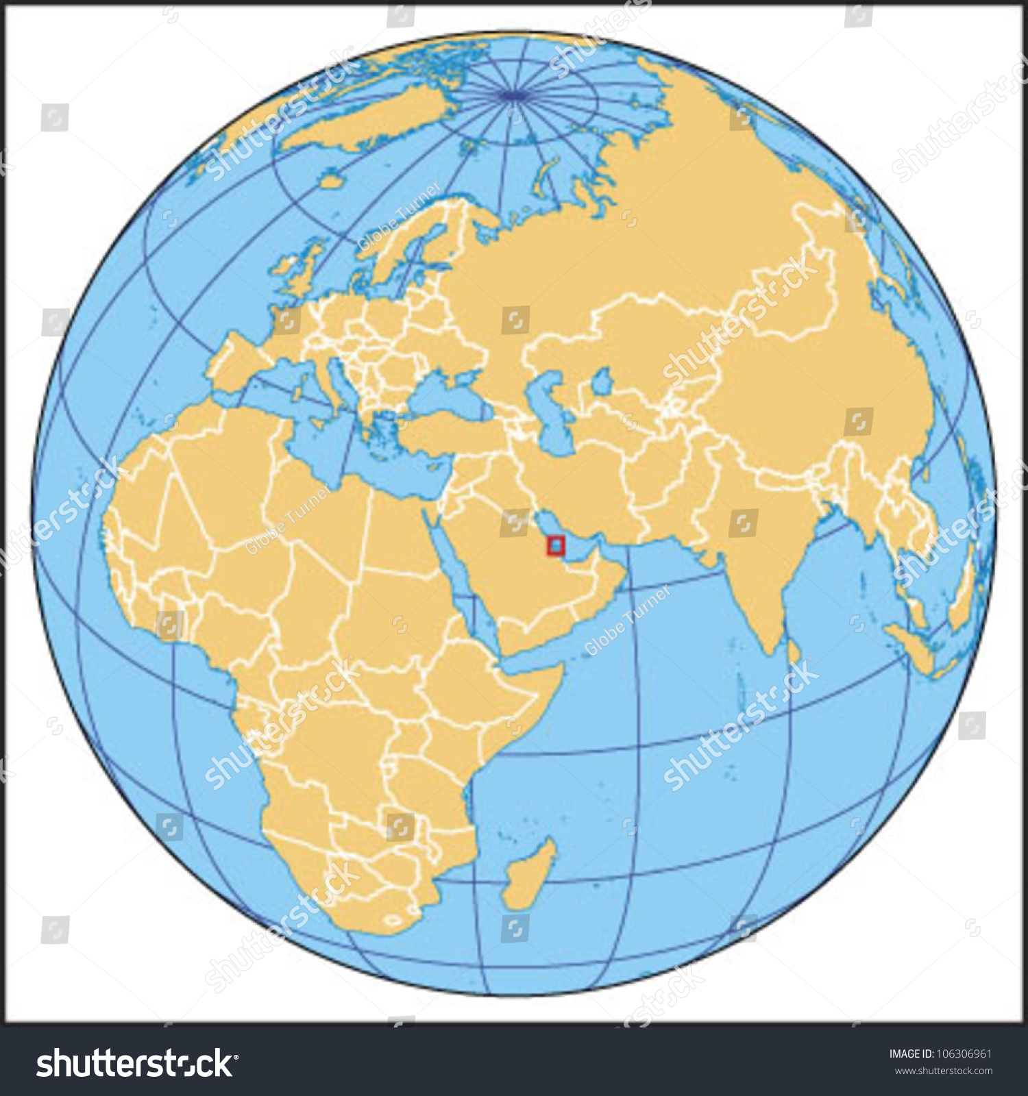 Bahrain Locate Map Stock Vector (Royalty Free) 106306961 | Shutterstock