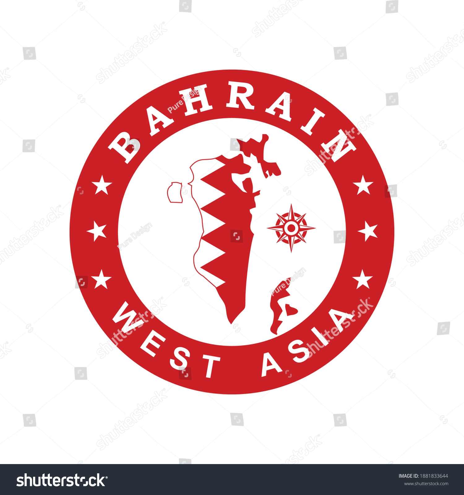 Vector de mapas de Bahréin, logotipo: vector de stock (libre de ...