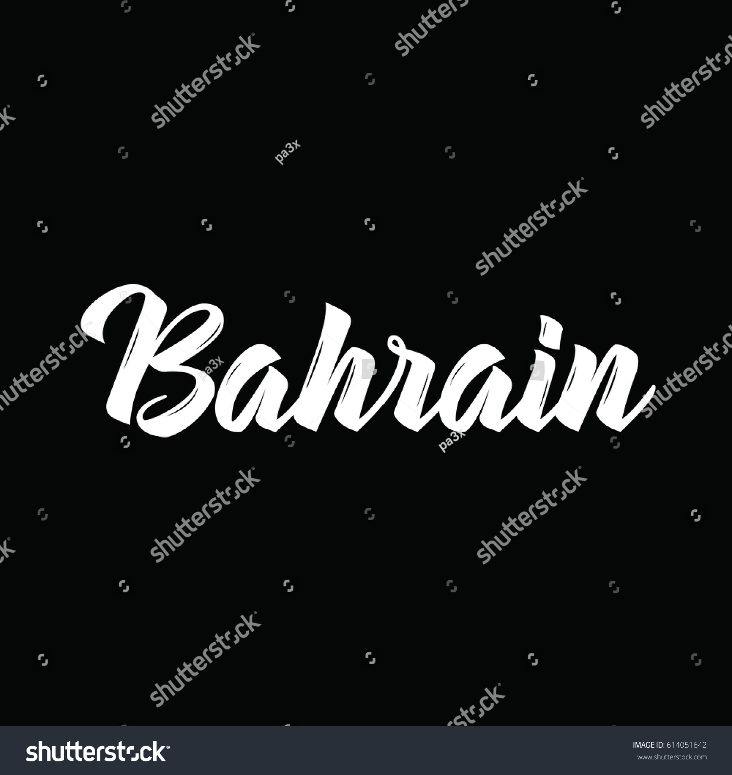 Bahrain Text Design Vector Calligraphy Typography Stock Vector (Royalty ...