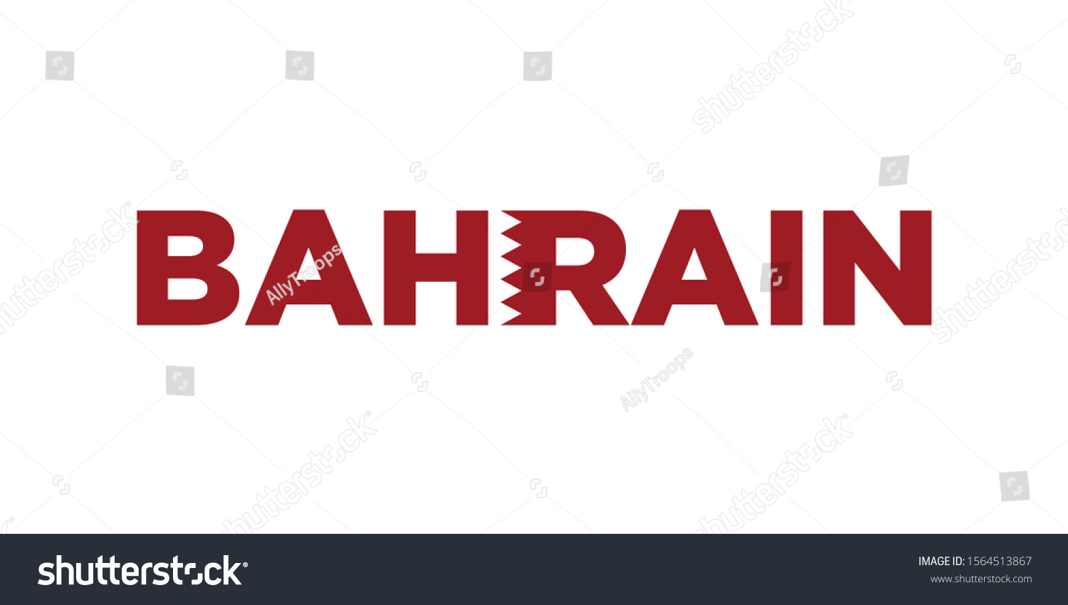 Bahrain Vector Logo Flag Illustration Stock Vector (Royalty Free ...