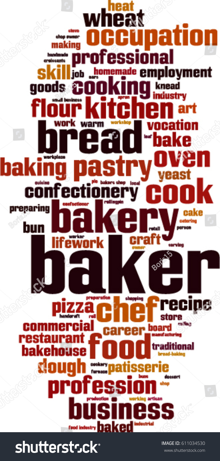 Baker Word Cloud Concept Vector Illustration Stock Vector (Royalty Free ...