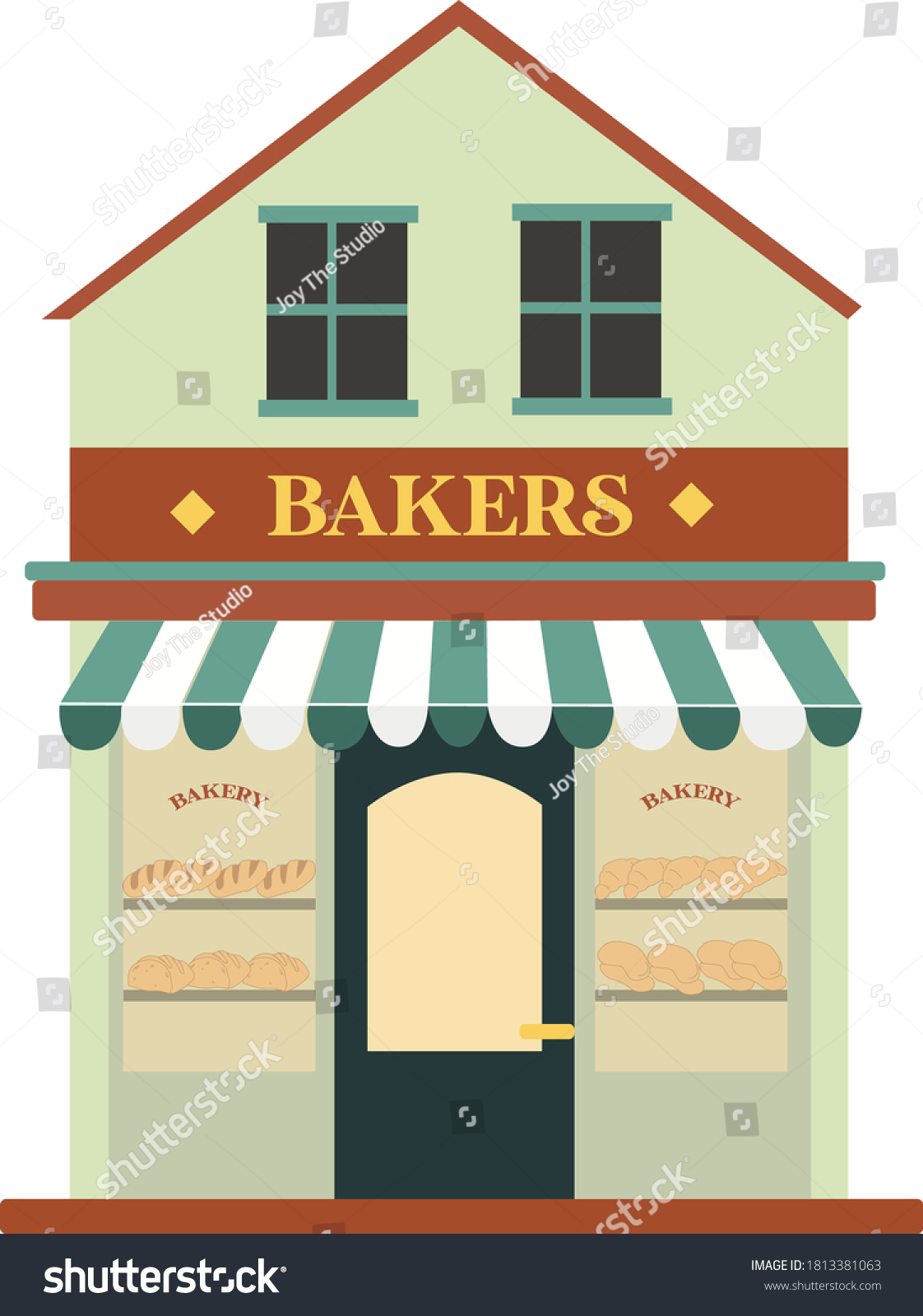 Bakers Shop Flat Vector Illustration Stock Vector (Royalty Free ...