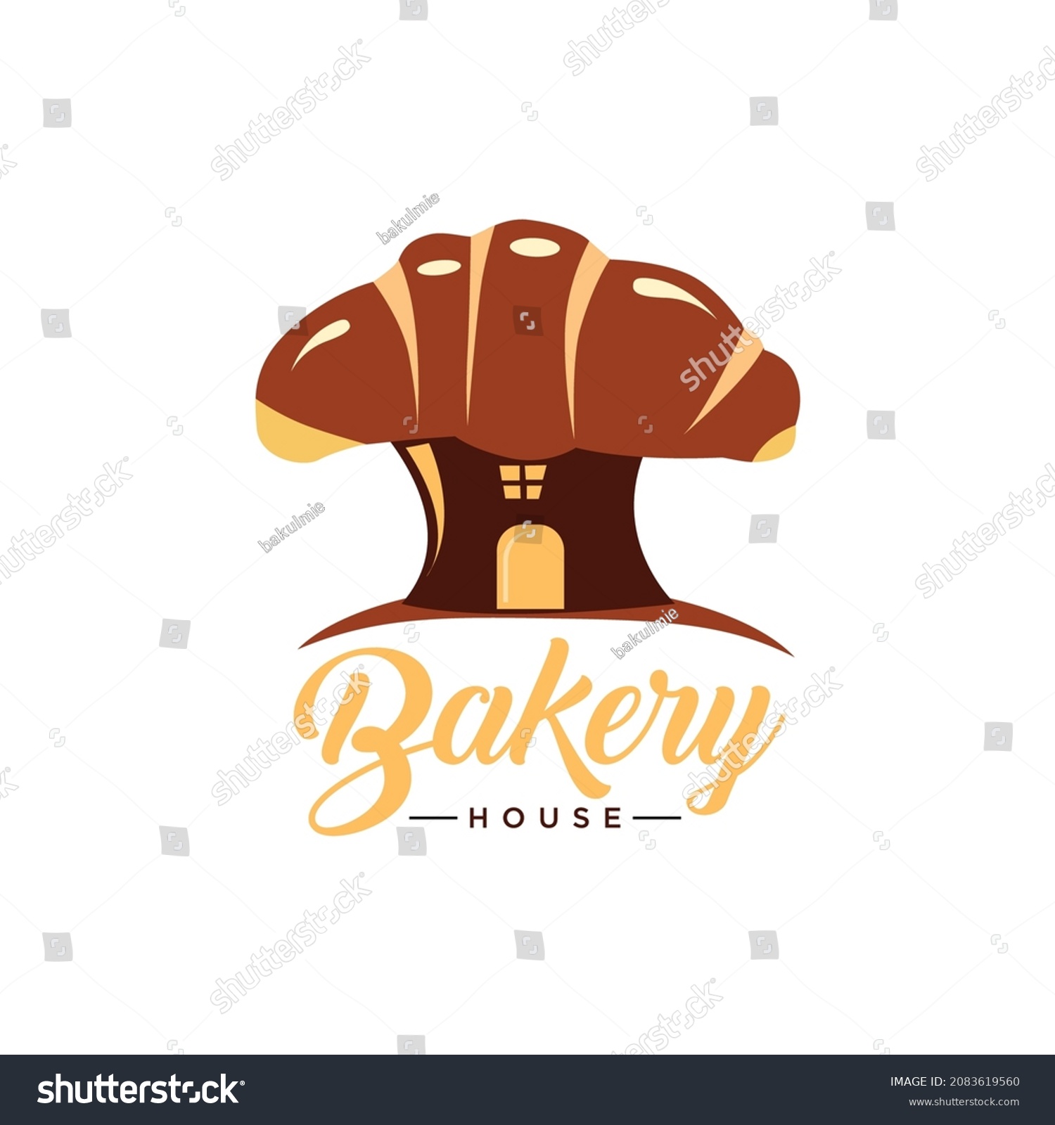 Bakery House Logo Vector Design Template Stock Vector (Royalty Free ...