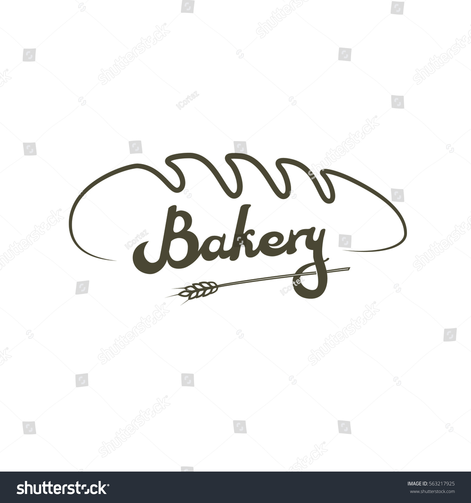Bakery Logo Hand Drawn Stock Vector (Royalty Free) 563217925 | Shutterstock