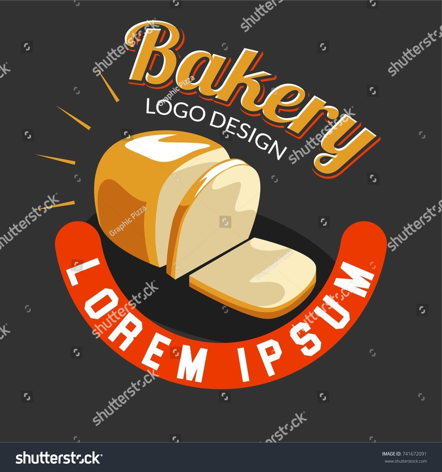 Bakery Logo Symbol Dark Background Stock Vector (Royalty Free ...