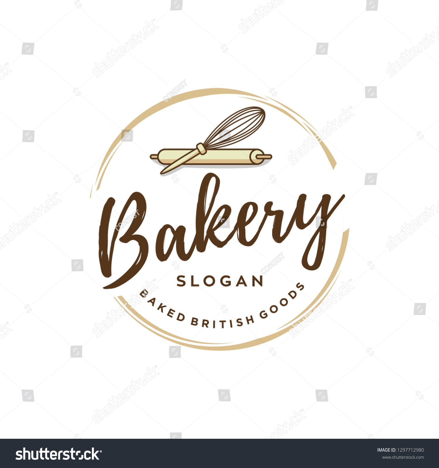 Vektor Stok Desain Logo Toko Roti (Tanpa Royalti) 1297712980 | Shutterstock