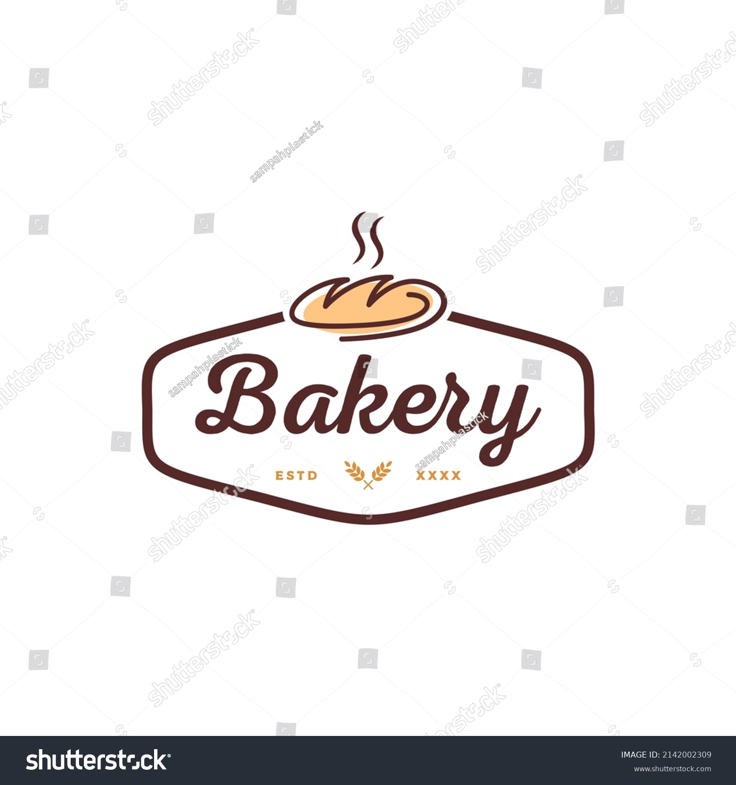 Bakery Shop Logo Design Vector Illustration Stock Vector (Royalty Free ...