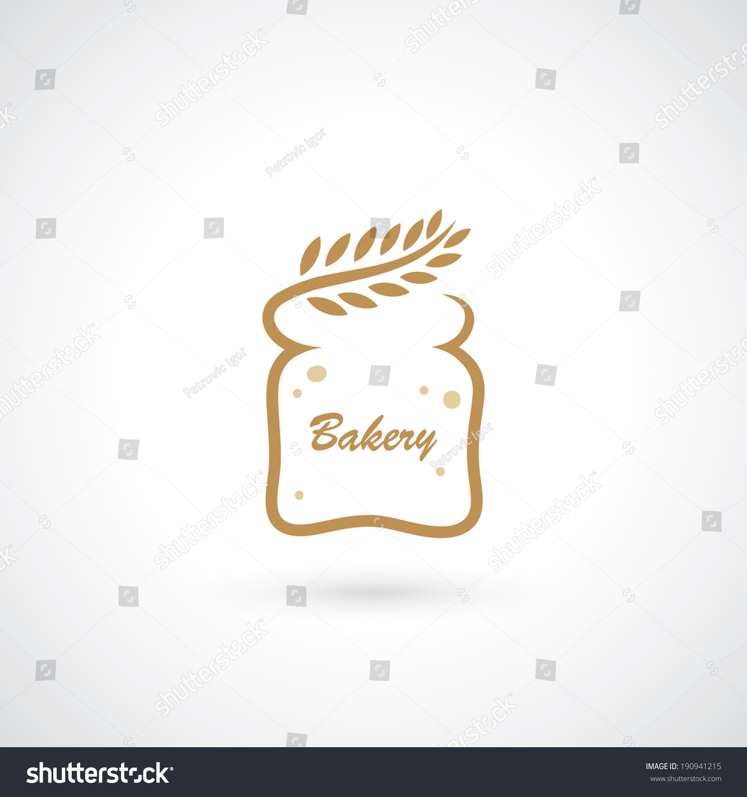 Bakery Symbol Wheat Bread Slice Vector: vetor stock (livre de direitos ...