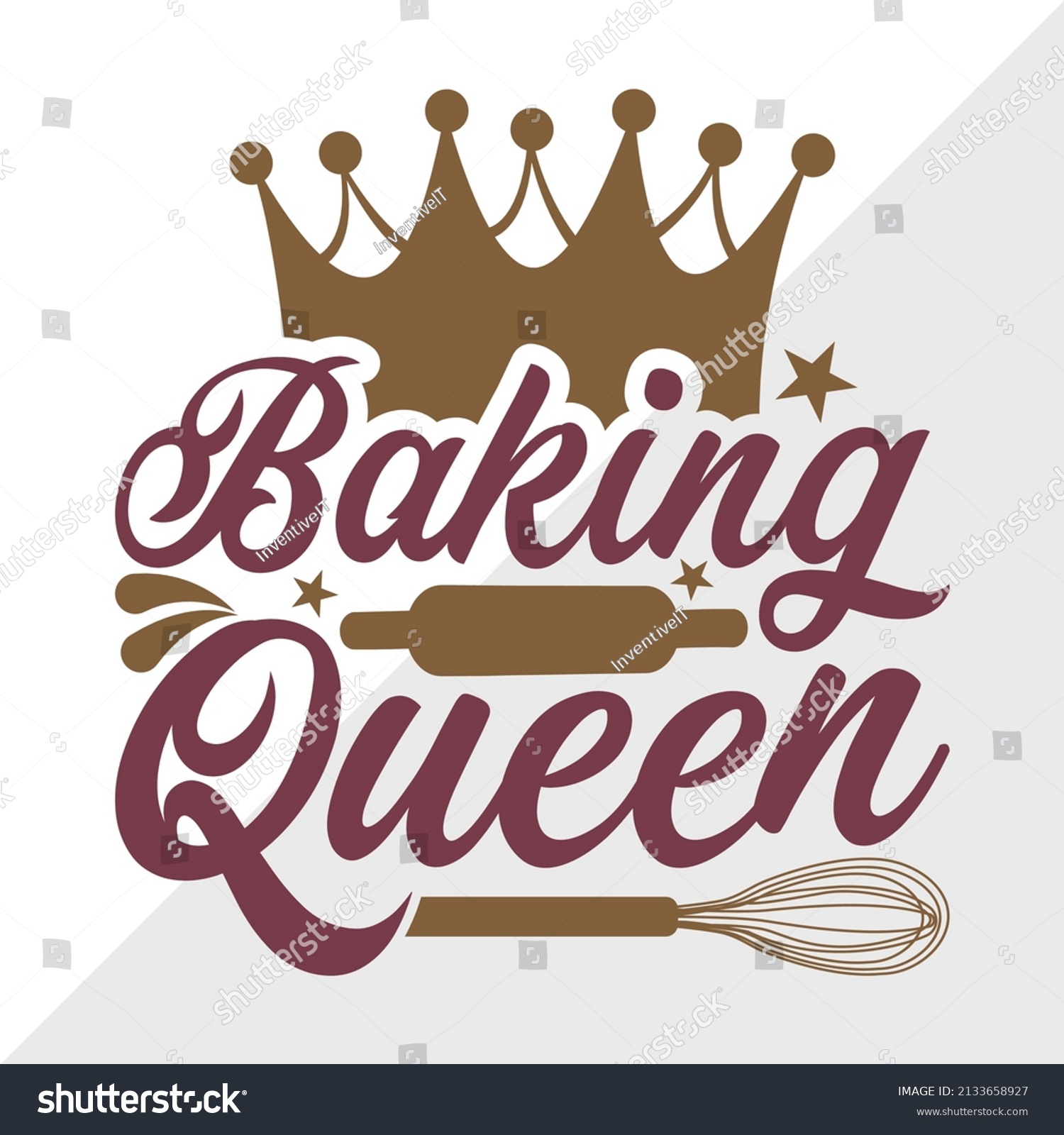 Baking Queen Printable Vector Illustration Stock Vector (Royalty Free ...