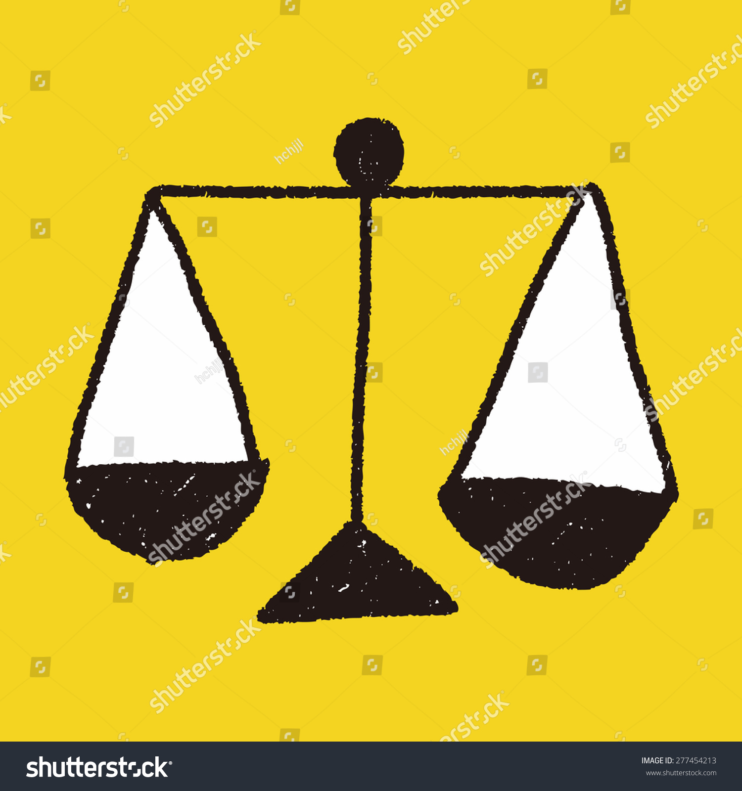 Balance Doodle Drawing Stock Vector (Royalty Free) 277454213