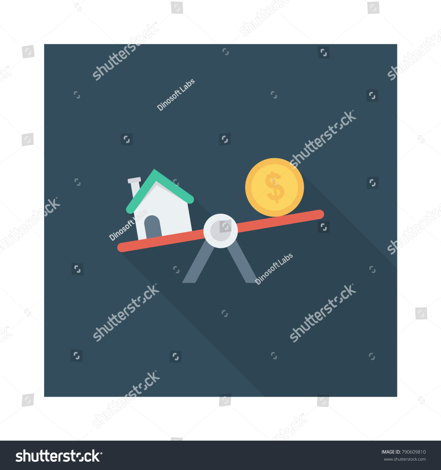 Balance Scale House Stock Vector (Royalty Free) 790609810 | Shutterstock