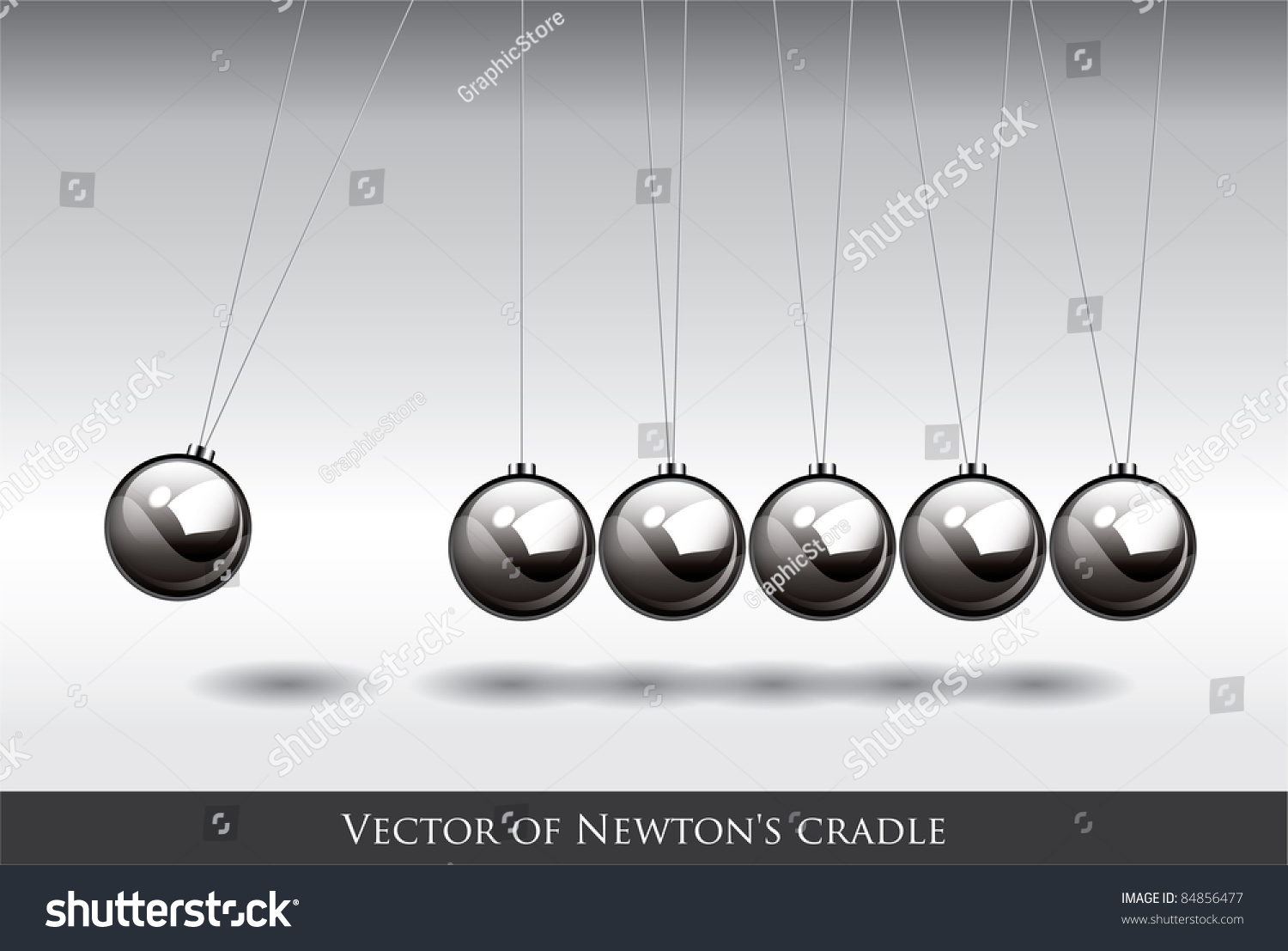 Balancing Balls Newtons Cradle Vector Stock Vector (Royalty Free ...