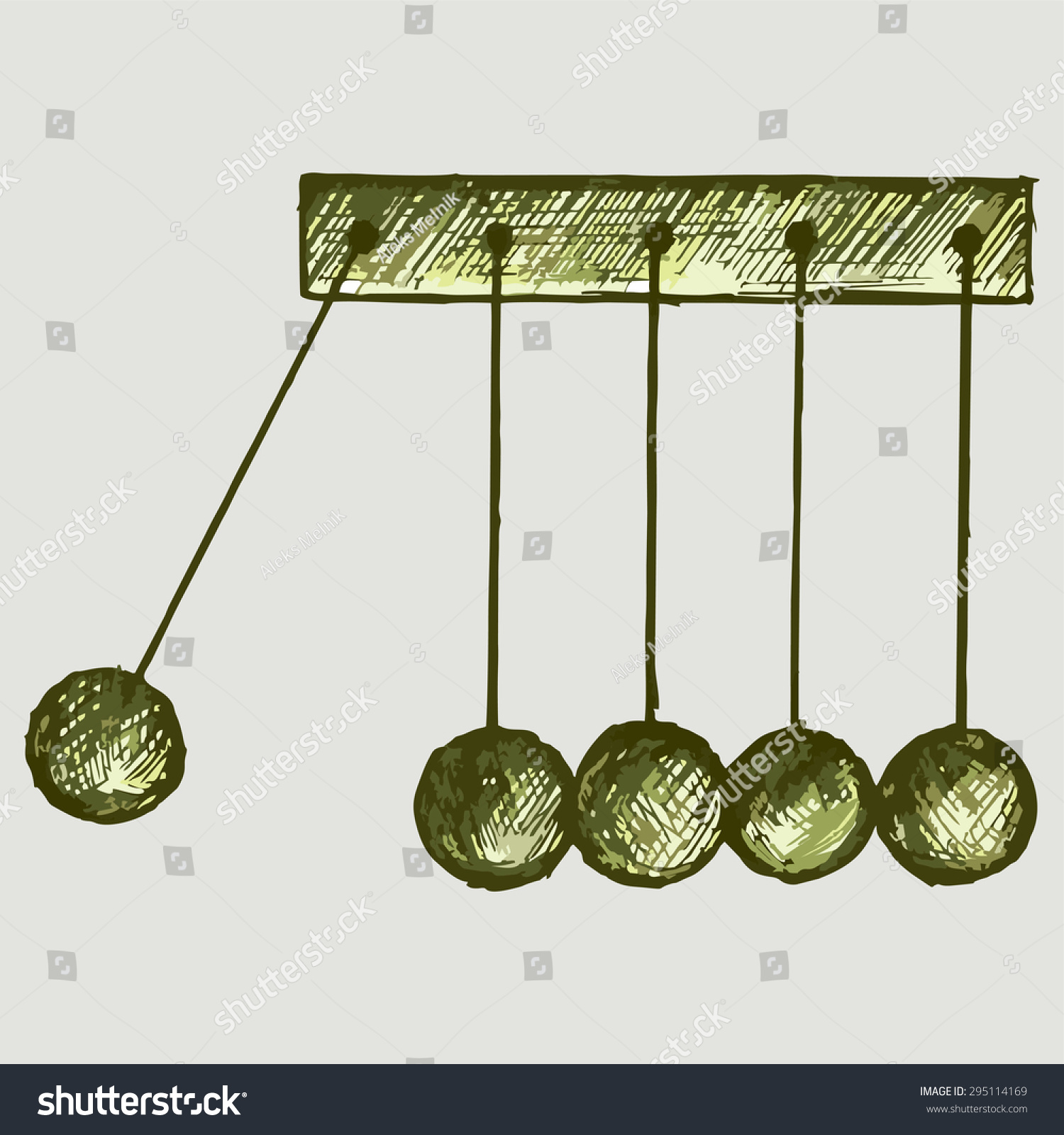 Balancing Balls Newtons Cradle Vector Image Stock Vector (Royalty Free ...
