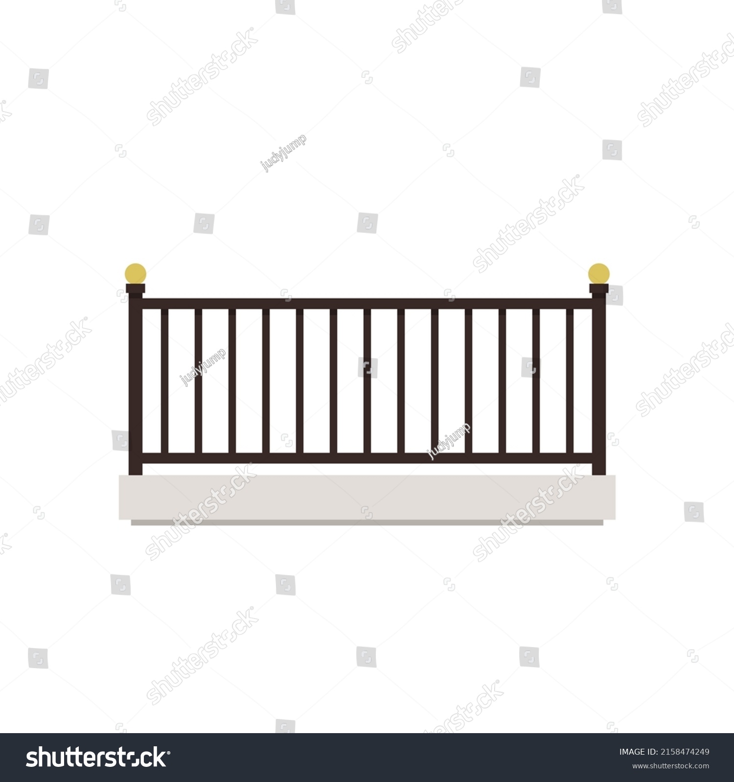 Balcony Cartoon Vector Railing Vector Fence Stock Vector (Royalty Free ...