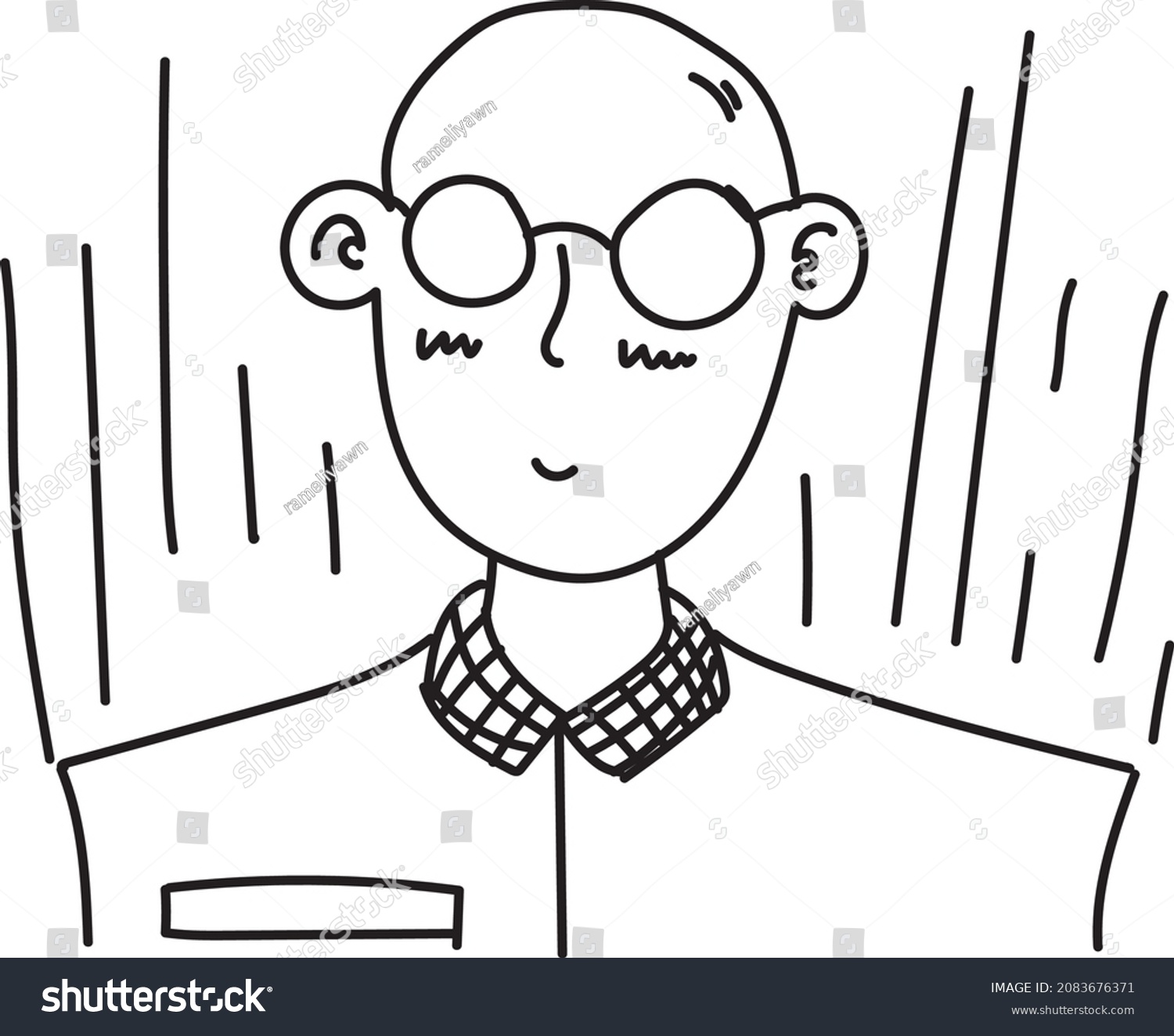 Bald Boy Illustration Vector Stock Vector (Royalty Free) 2083676371 ...
