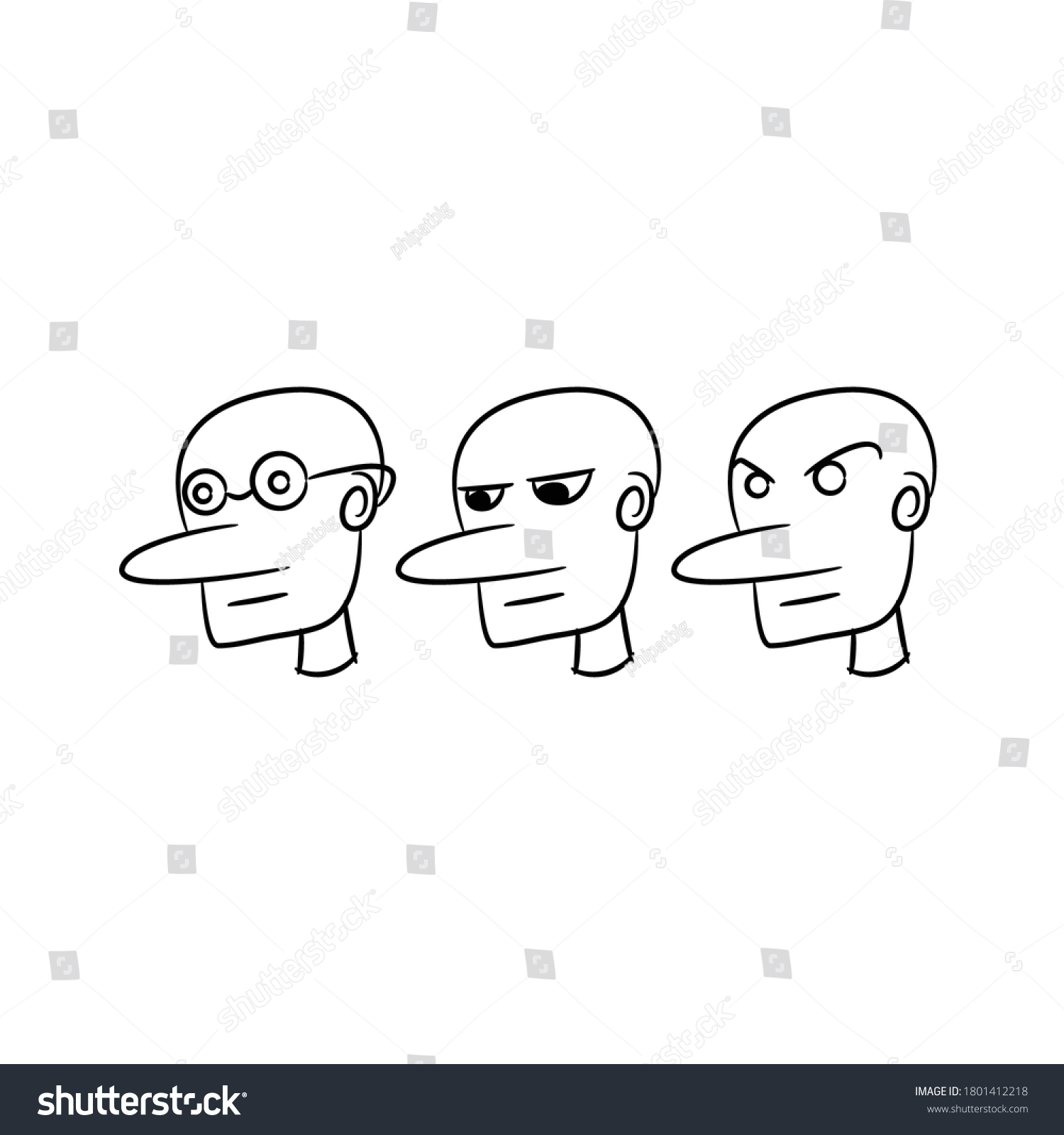 Bald Man Avatars Comic Characters: เวกเตอร์สต็อก (ปลอดค่าลิขสิทธิ์ ...