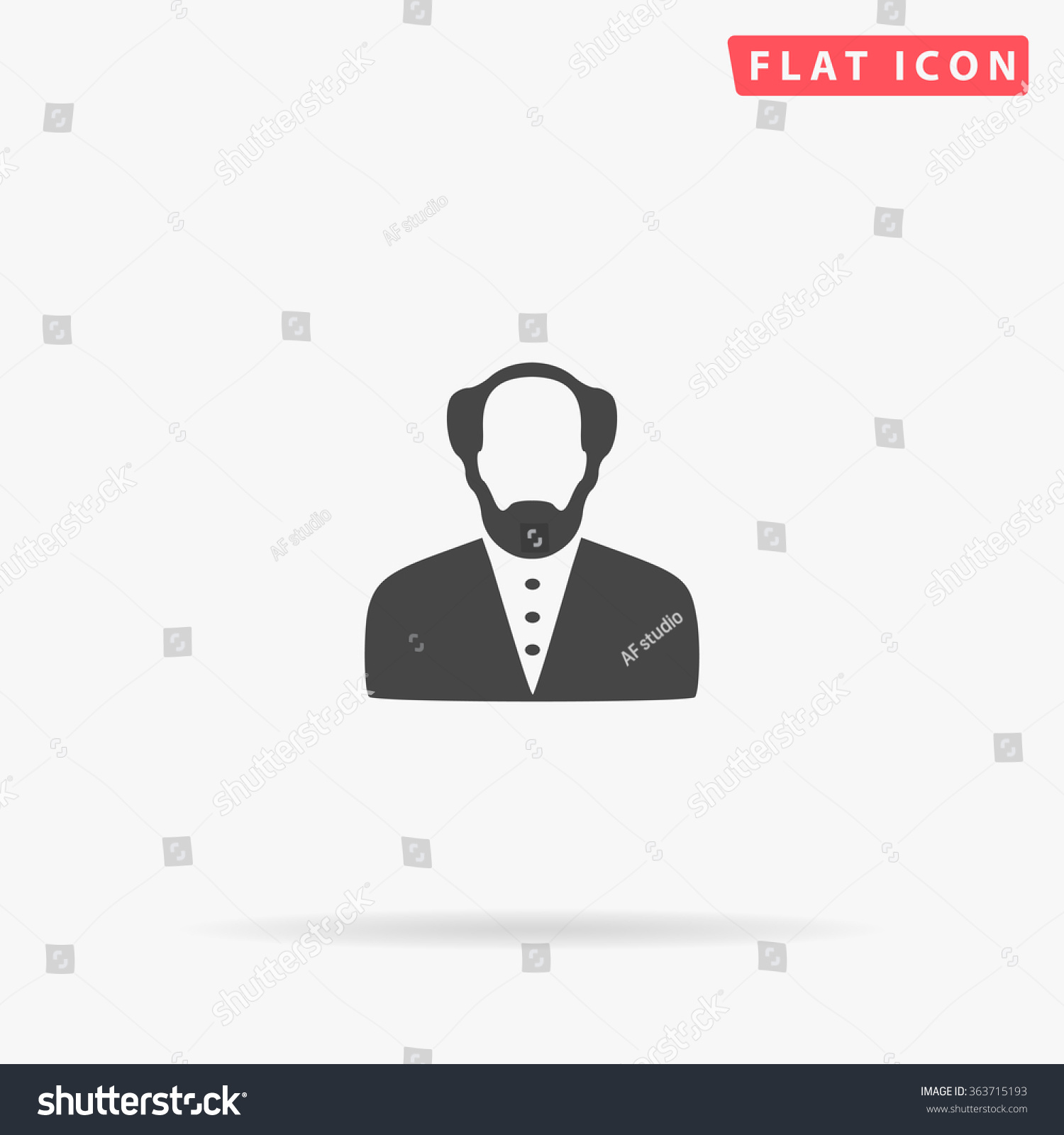 Bald Man Icon Vector Stock Vector (Royalty Free) 363715193 | Shutterstock