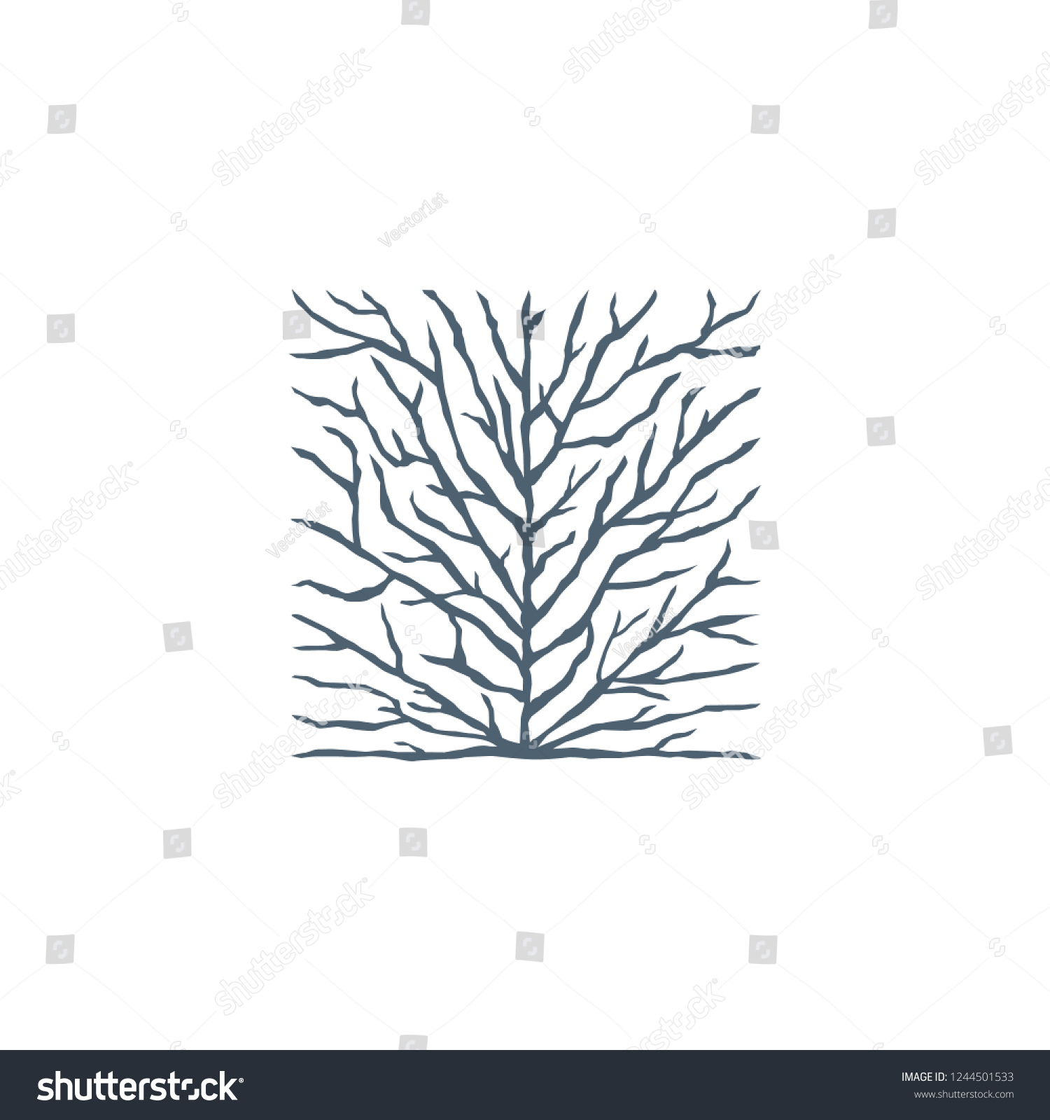 Bald Tree Sign Symbol Vector Stock Vector (Royalty Free) 1244501533