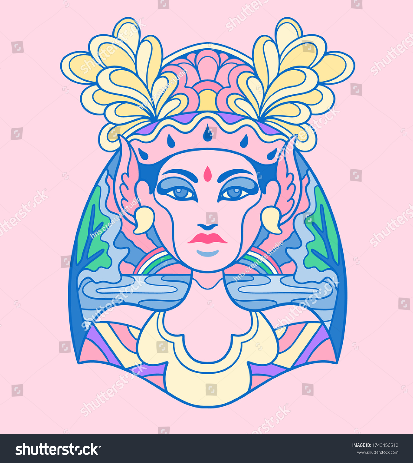 Bali Dancer Vector Art Illustration Stock Vector (Royalty Free ...