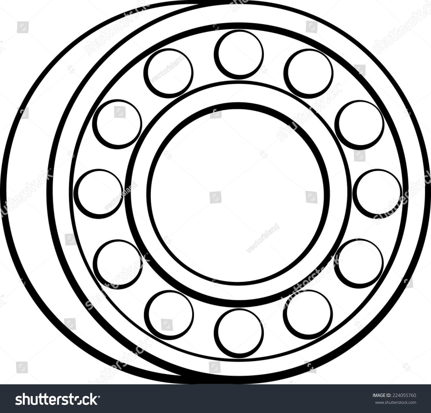 Ball Bearing Stock Vector Illustration 224055760 : Shutterstock