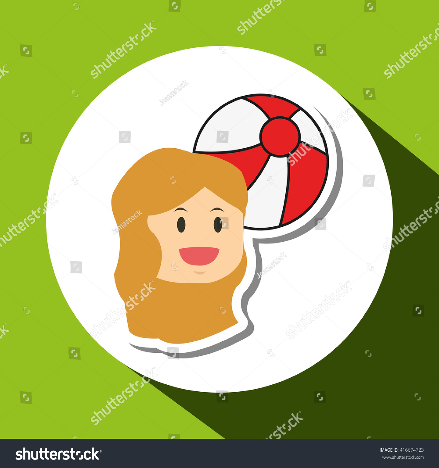 Ball Design Flat Illustration Stock Vector (Royalty Free) 416674723 ...